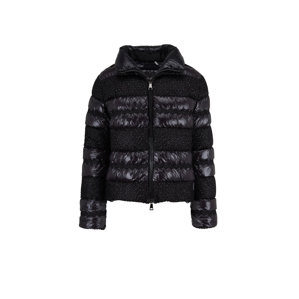 Moncler - Dordogne Black Textured Puffer Coat | Mitchell Stores