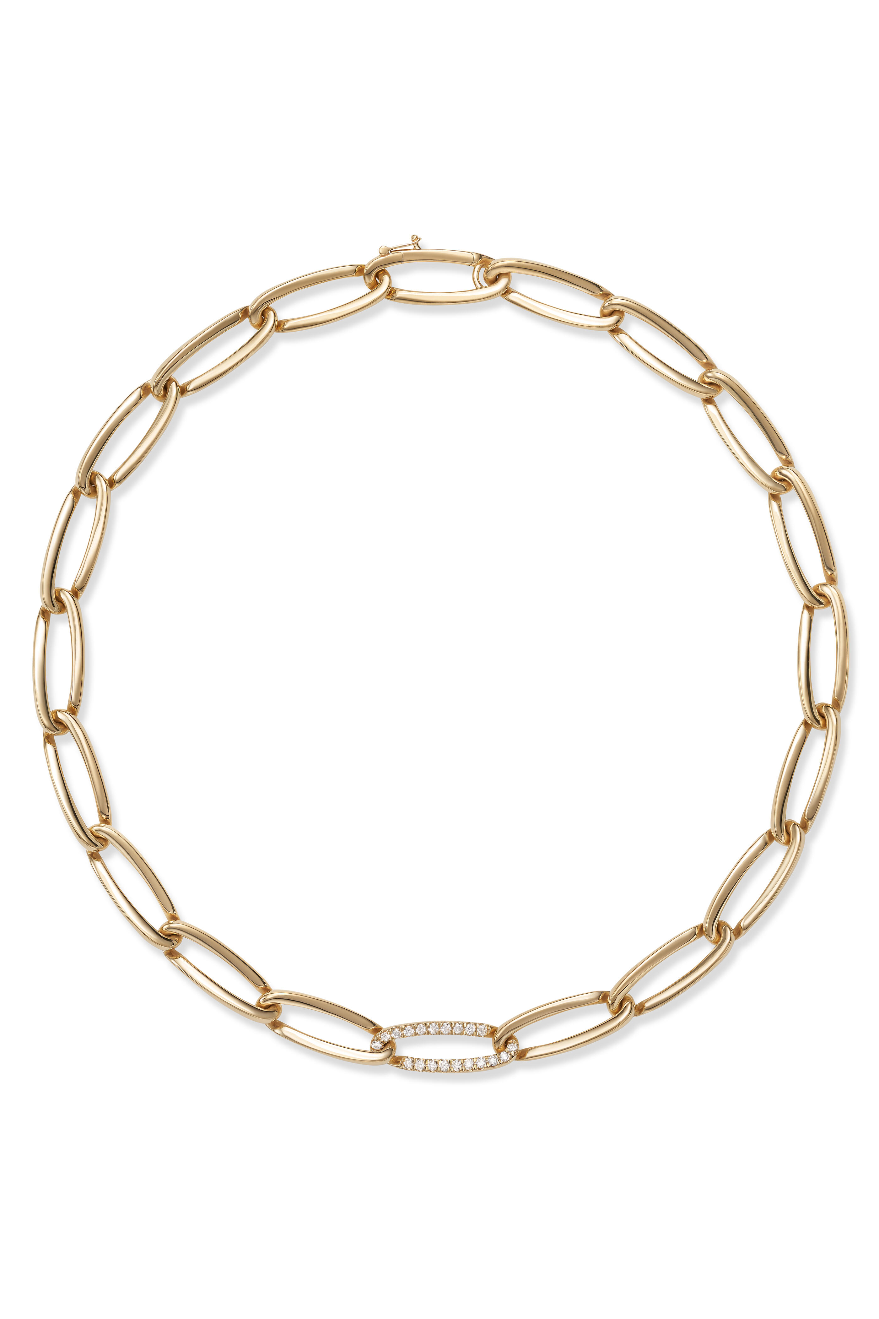 Melissa Kaye - 18k Yellow Gold Medium Diamond Lulu Necklace