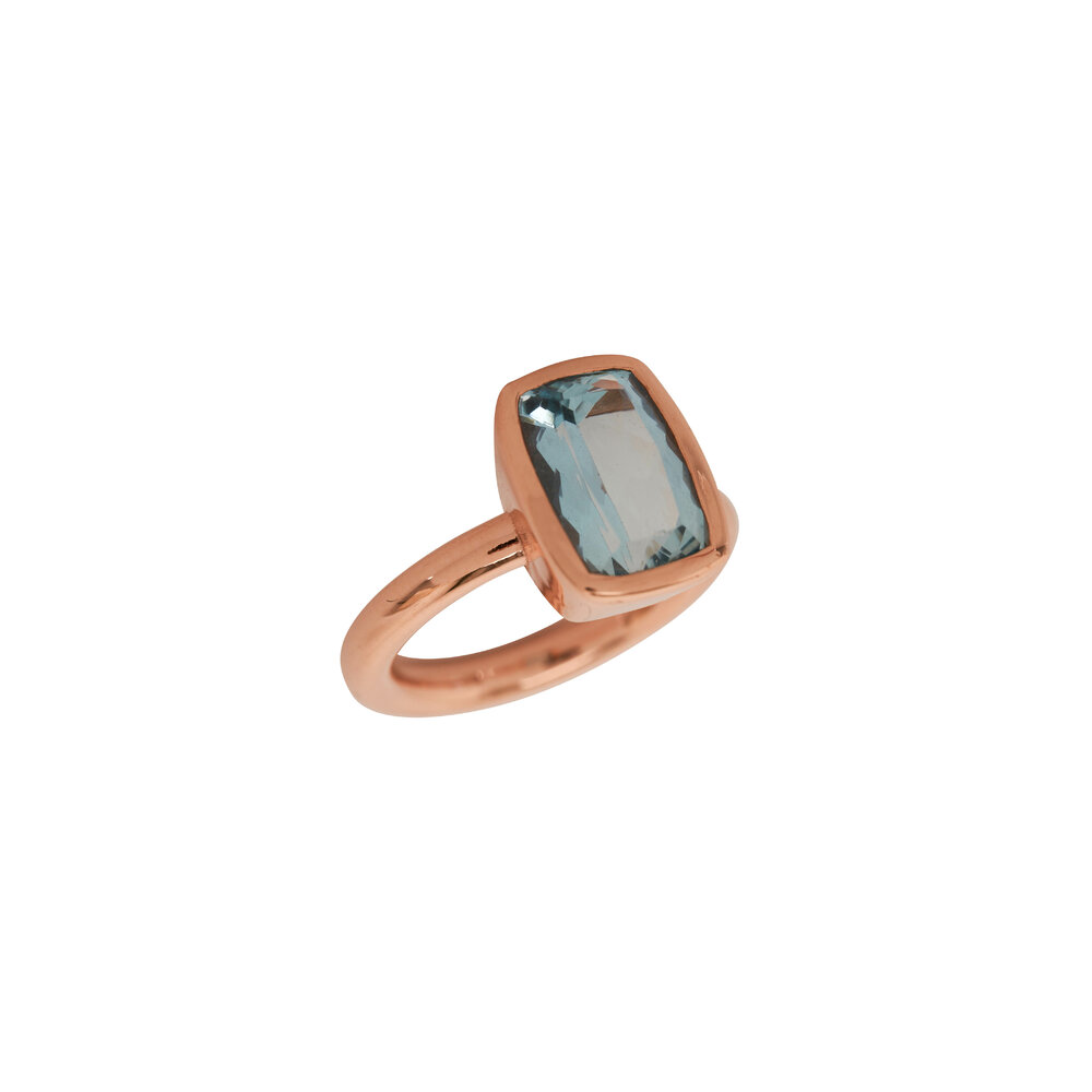 Genevieve Lau - Aquamarine Rose Gold Ring | Mitchell Stores