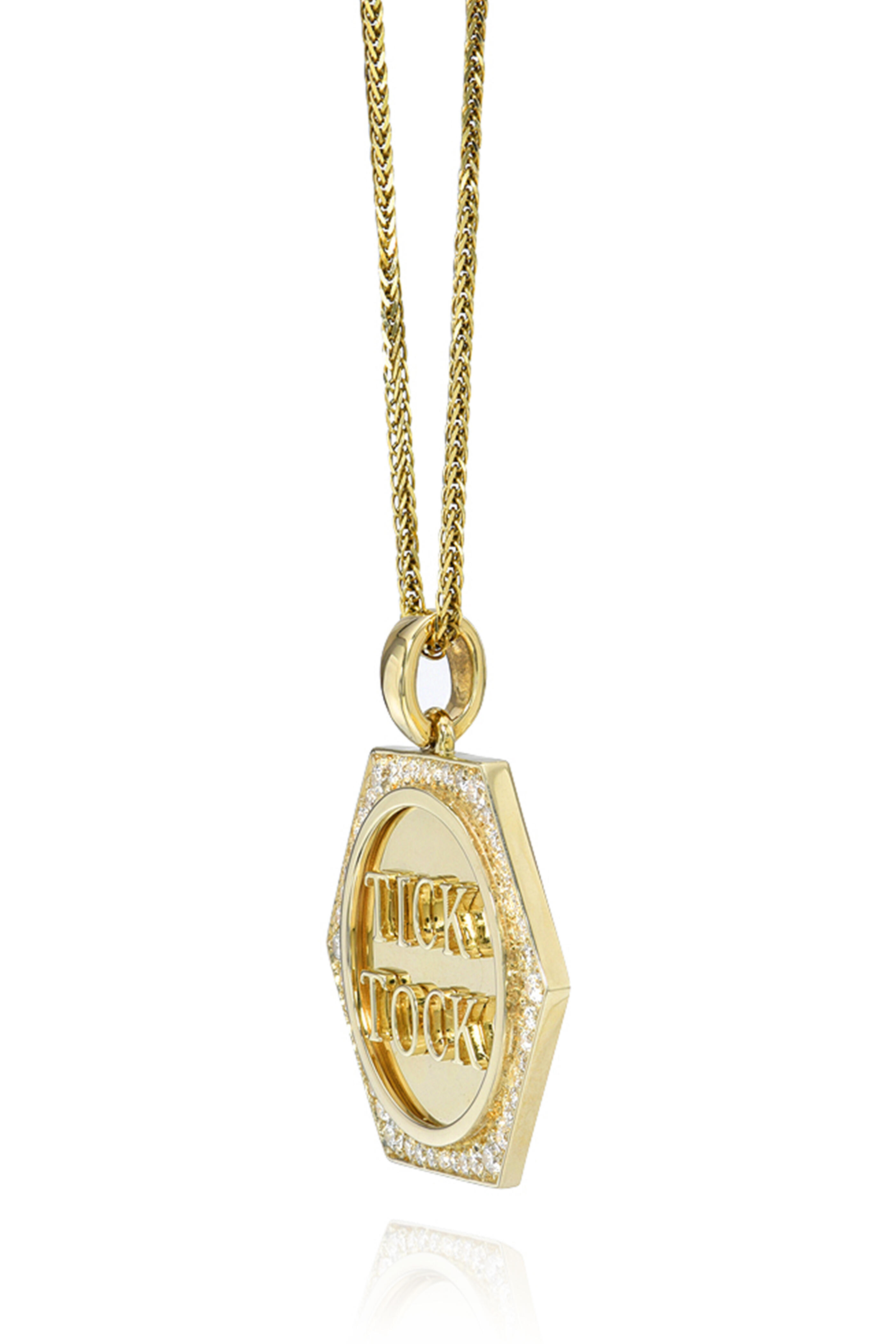 Dru - Diamond 3D Tick Tock Medallion | Mitchell Stores