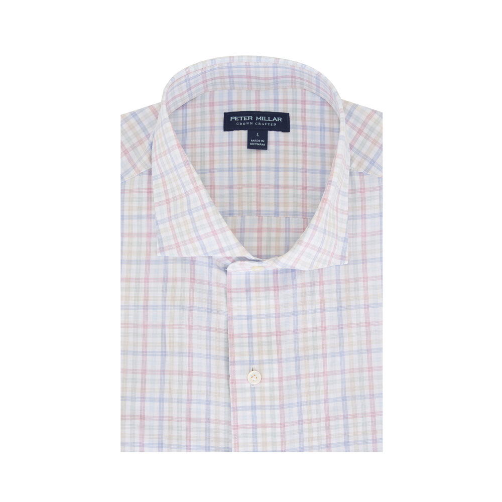 Peter Millar - Basin Multicolor Plaid Performance Sport Shirt