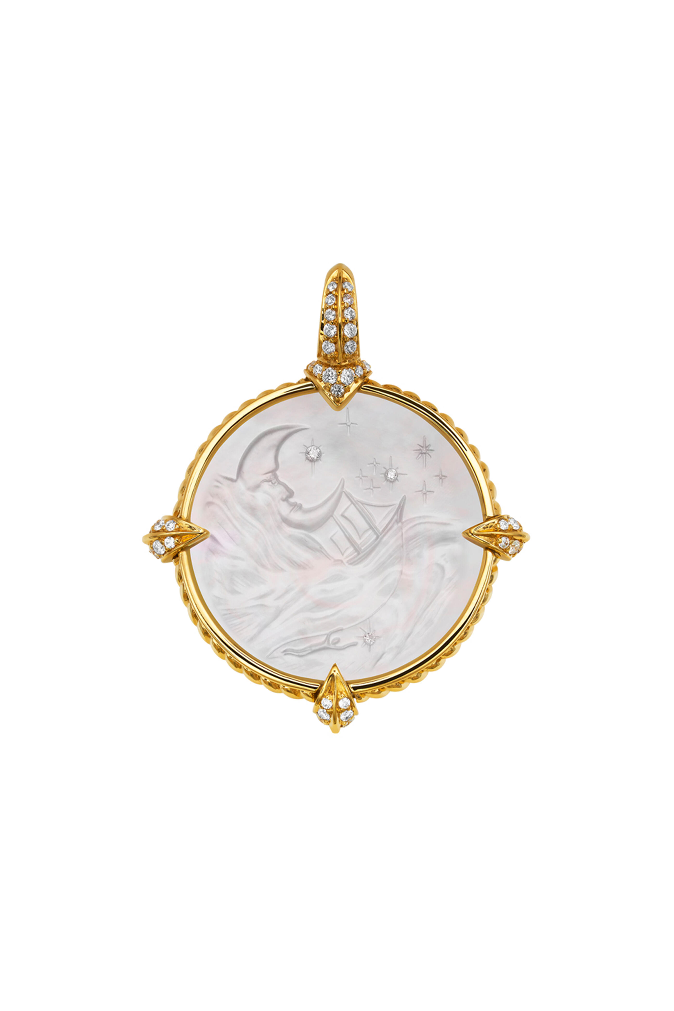 Paspaley - 18k Yellow Gold Dive Seascape Coin Charm