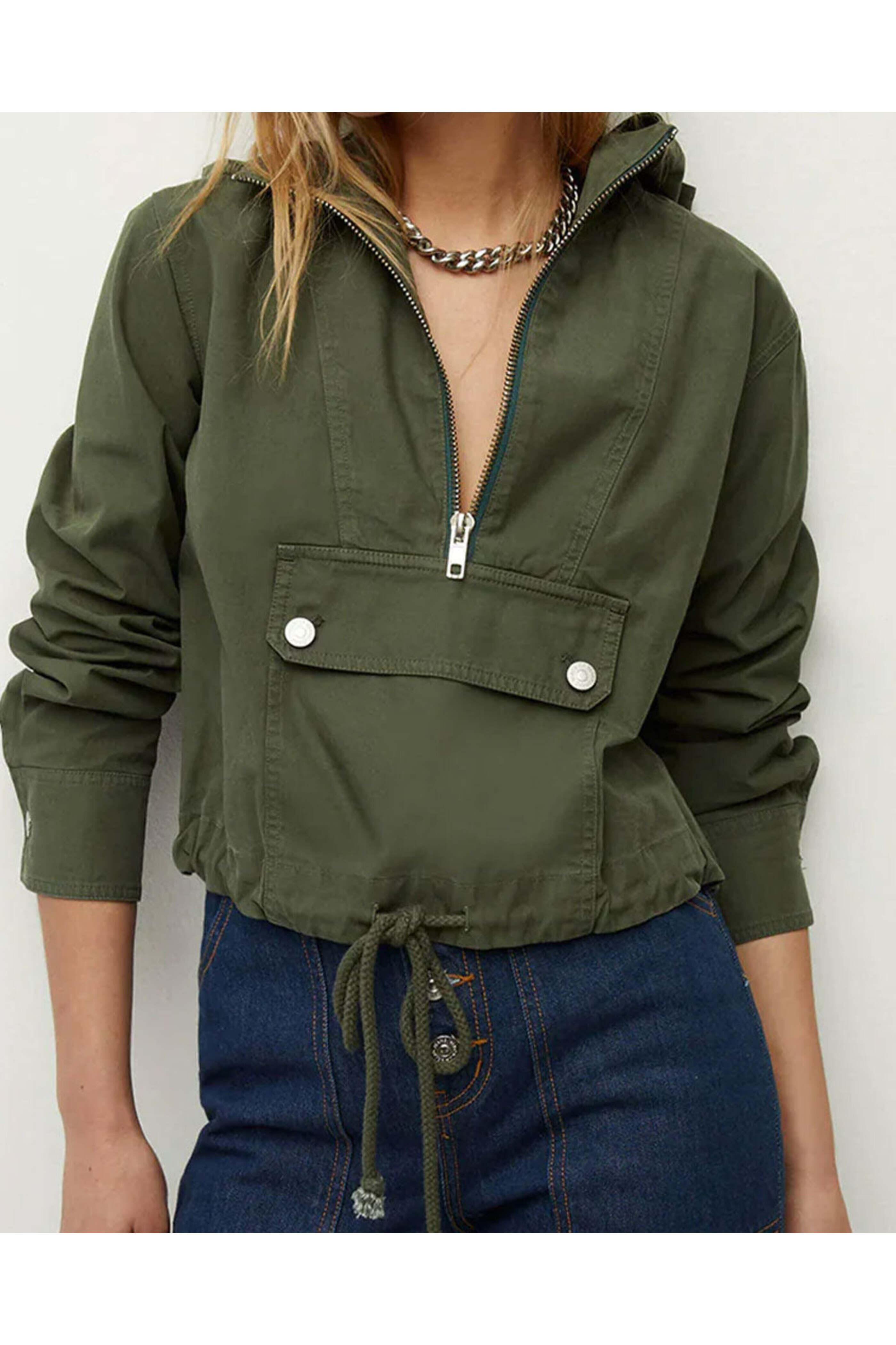 Veronica Beard - Army Green Kaeli Pullover Jacket