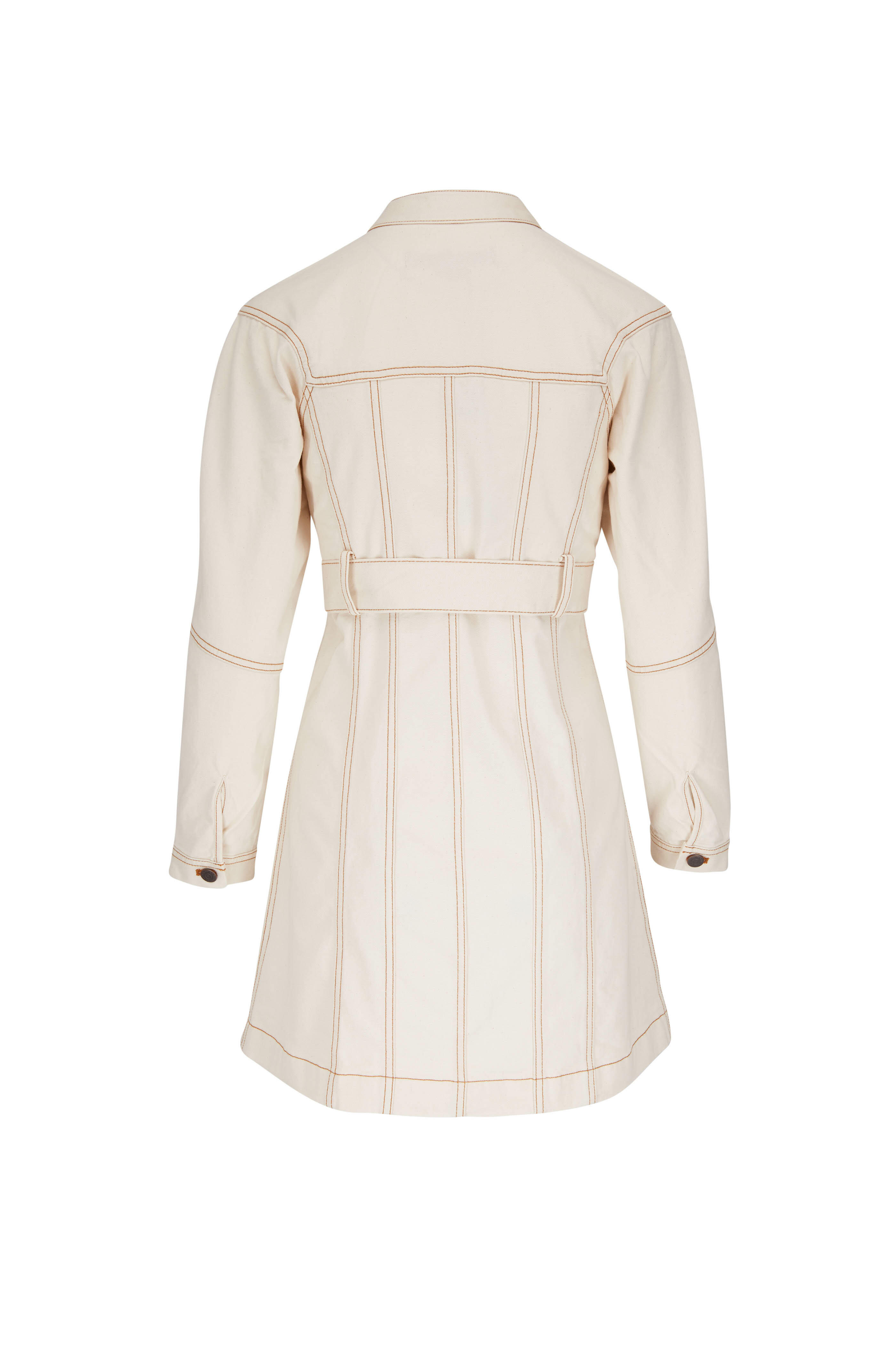 Veronica Beard - Basia Ecru Denim Mini Dress | Mitchell Stores