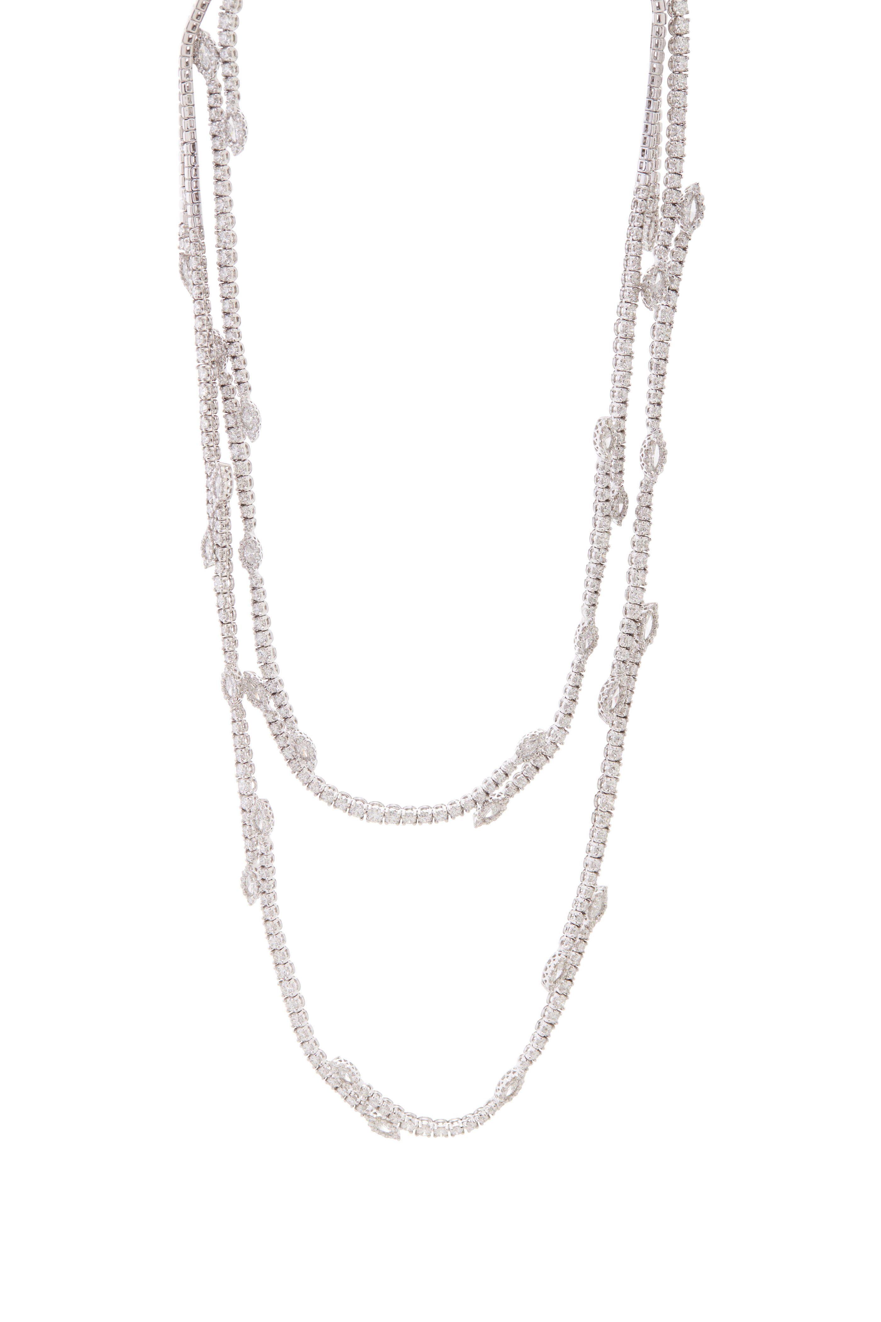Yeprem - 18K White Gold Diamond Necklace | Mitchell Stores