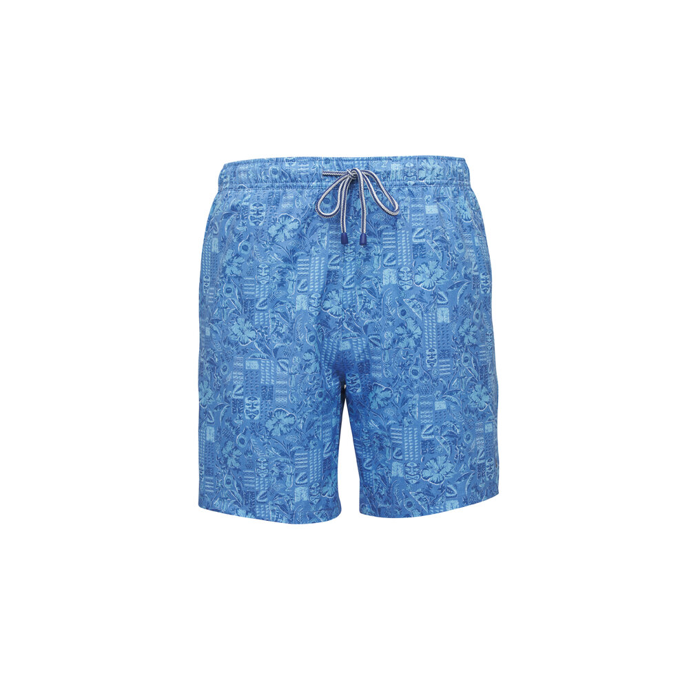 Peter Millar - Mai Tai Stellar Blue Swim Trunks | Mitchell Stores