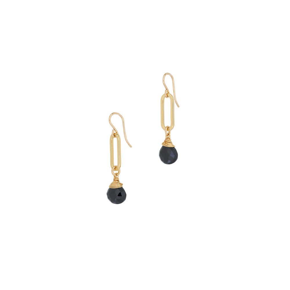 Cristina V. - Black Onyx Wire Wrapped Earrings | Mitchell Stores