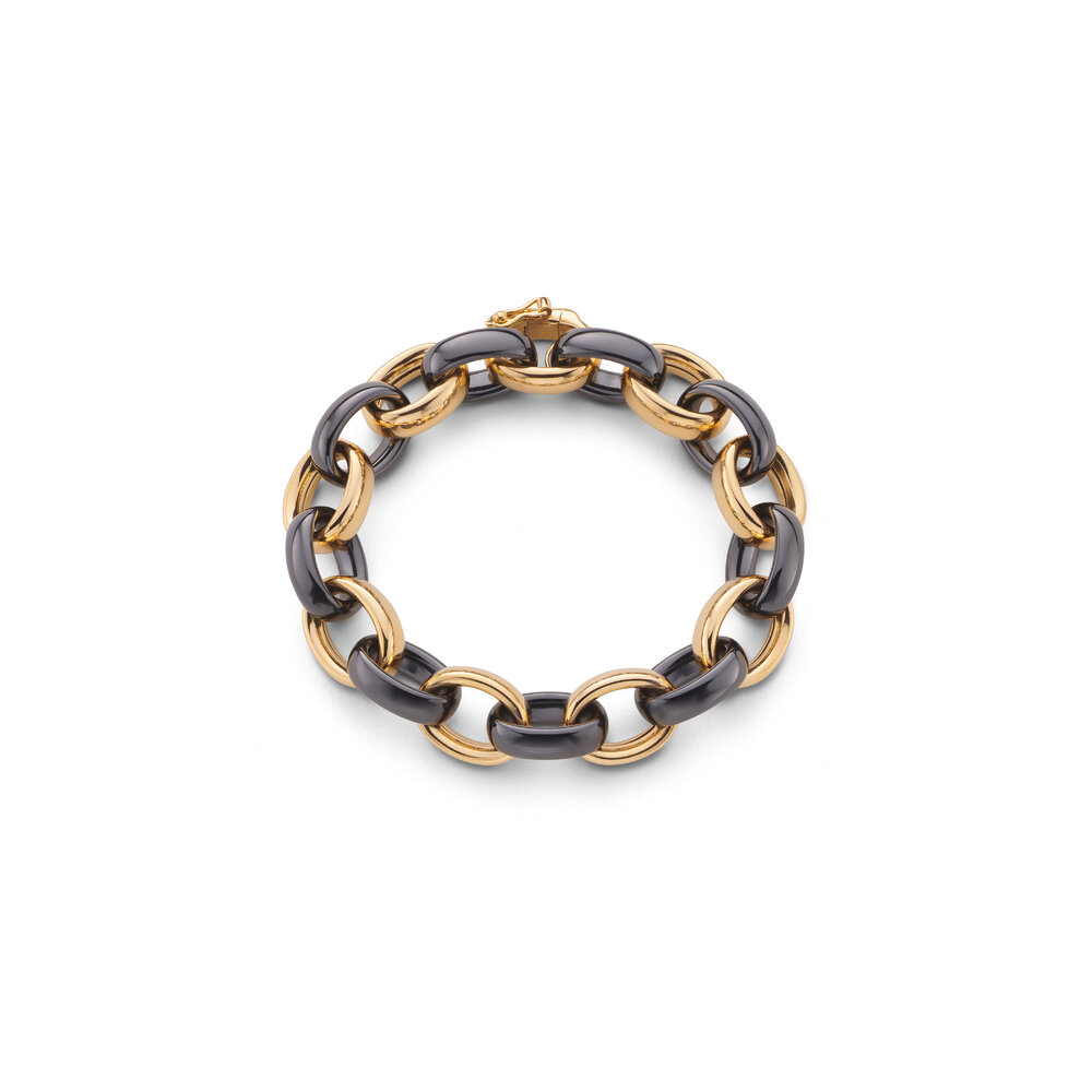 Monica Rich Kosann - Audrey Black Ceramic Link Bracelet