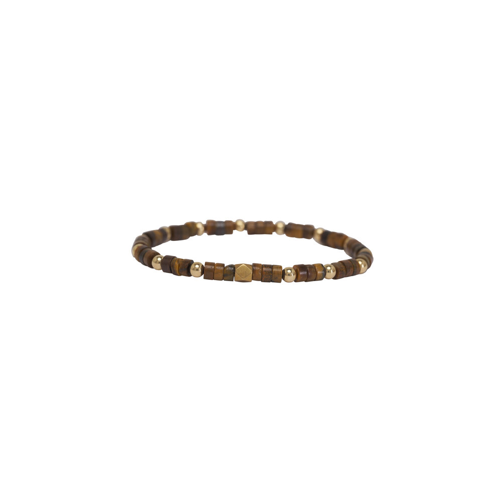 Cristina V. - Tigers Eye Barrel Stone Bracelet | Mitchell Stores