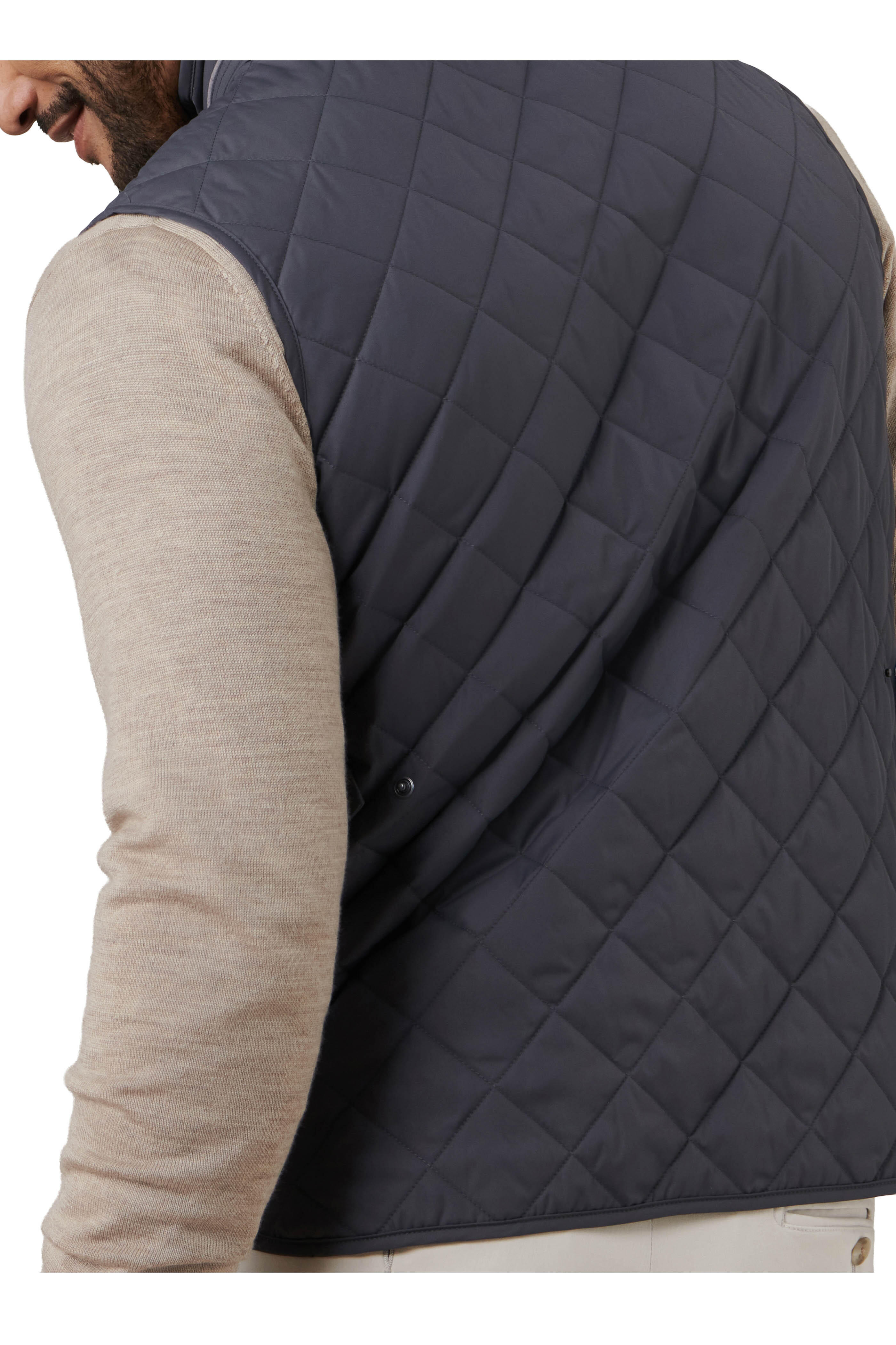 Peter Millar - Essex Dark Gray Quilted Vest | Mitchell Stores