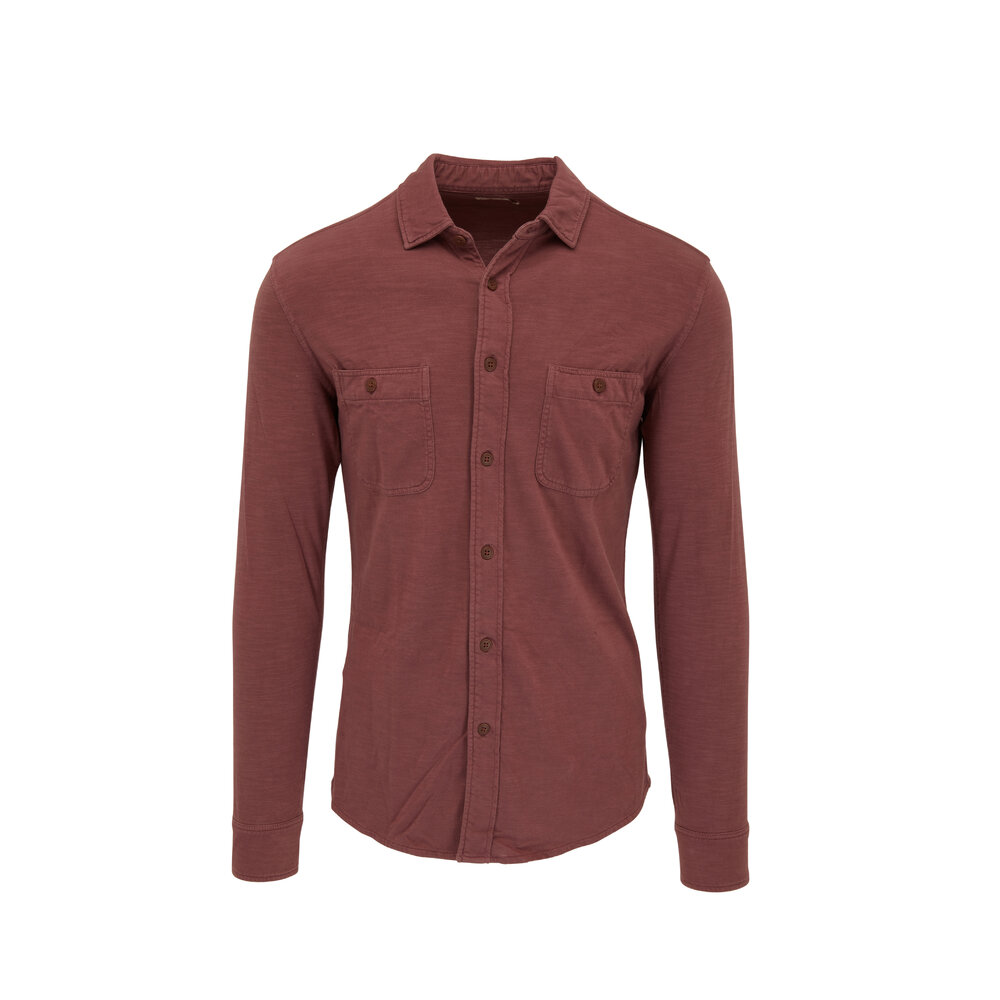 Faherty Brand - Weathered Wine Knit Seasons Shirt