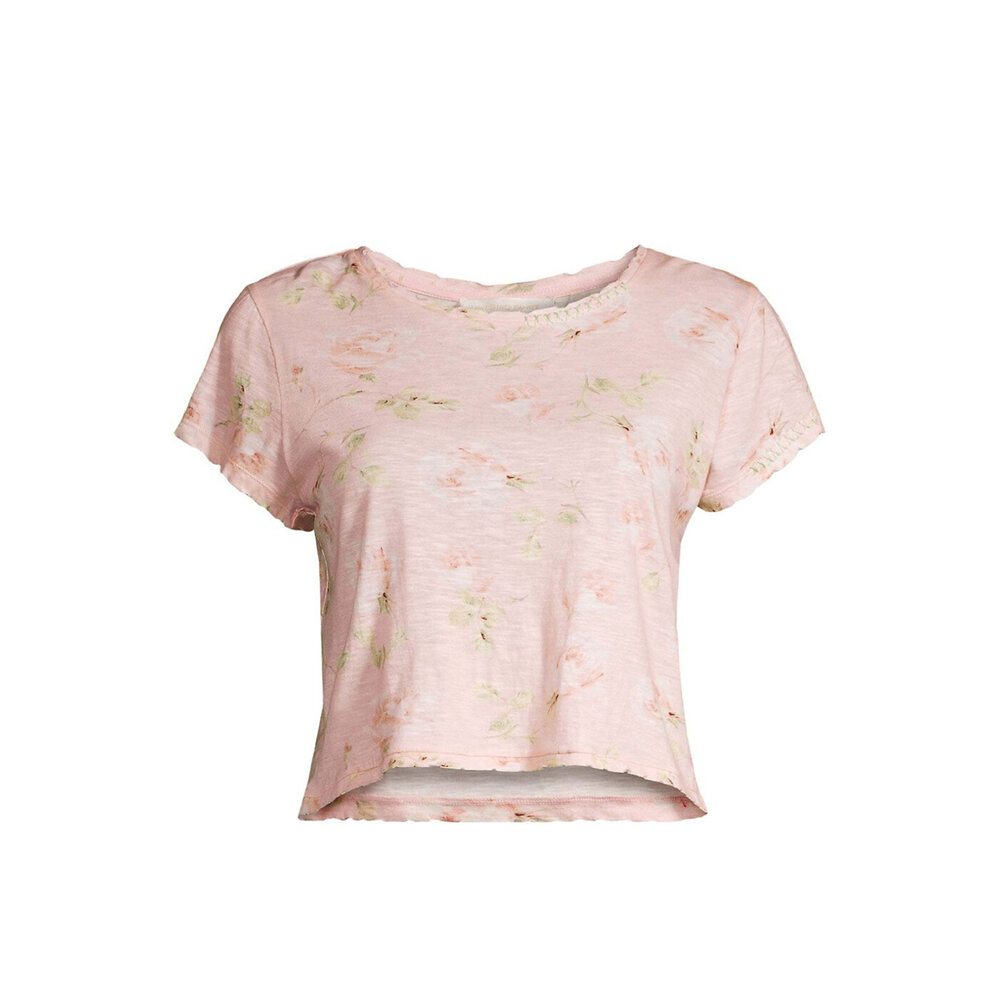 Loveshackfancy - Ballet Pink Rubin Cropped Tee | Mitchell Stores
