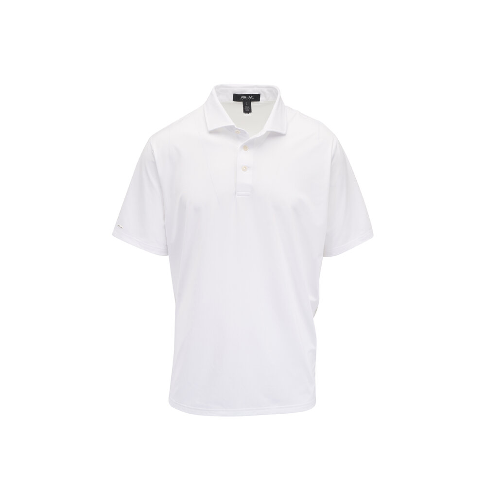 RLX Ralph Lauren - White Airflow Jersey Polo | Mitchell Stores