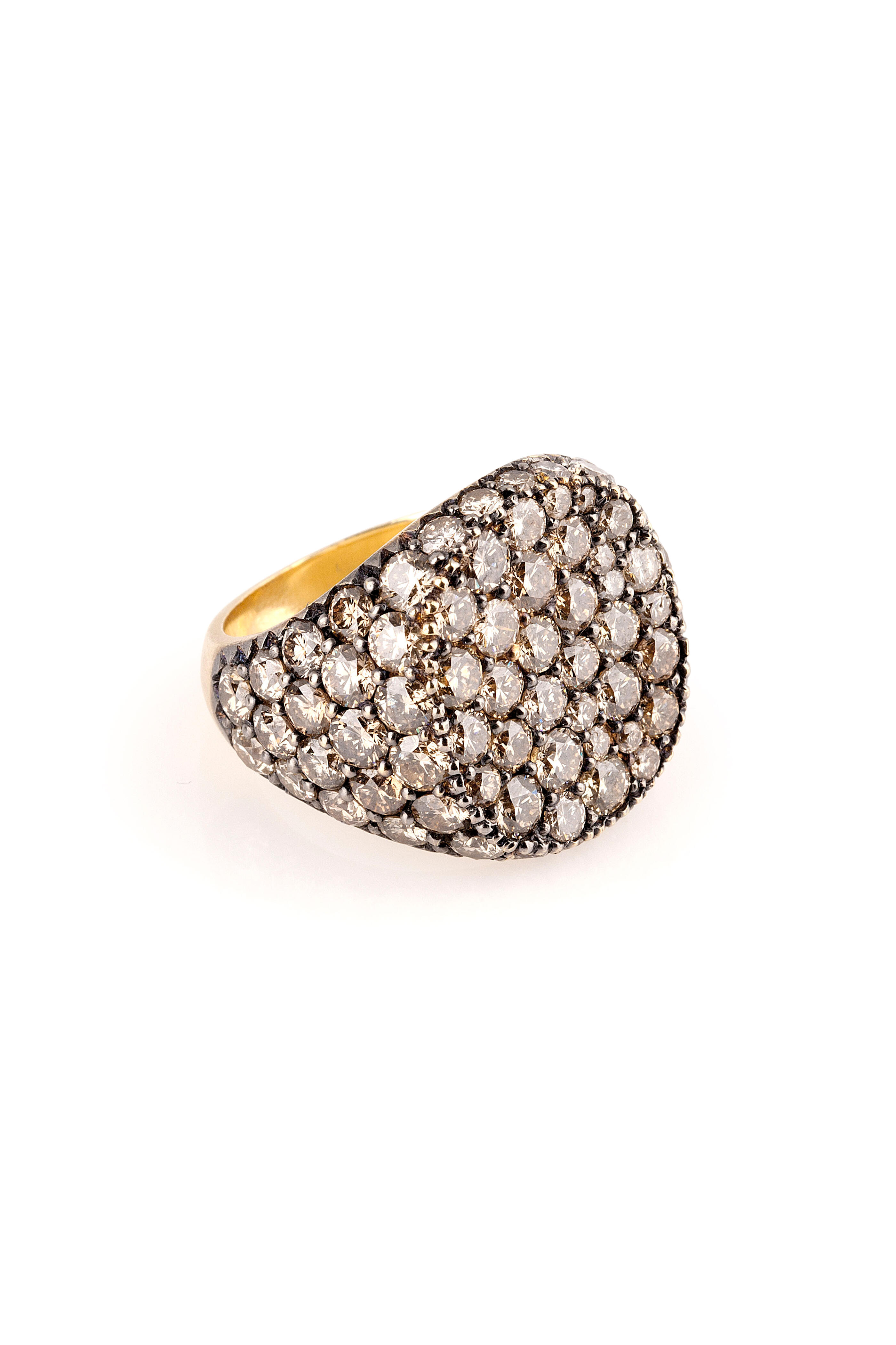 Sylva & Cie - 18K Yellow Gold Diamond Ghetto Chic Ring