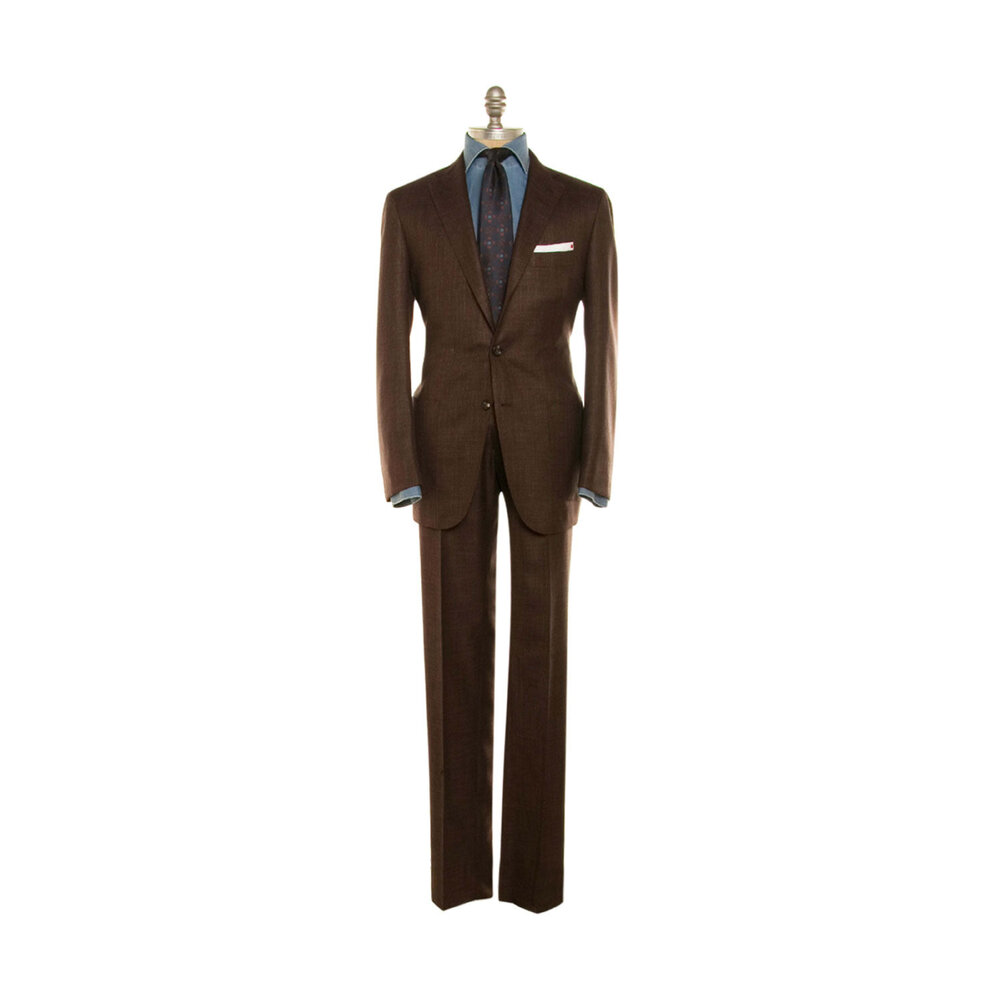 Kiton - Espresso Textured Suit | Mitchell Stores