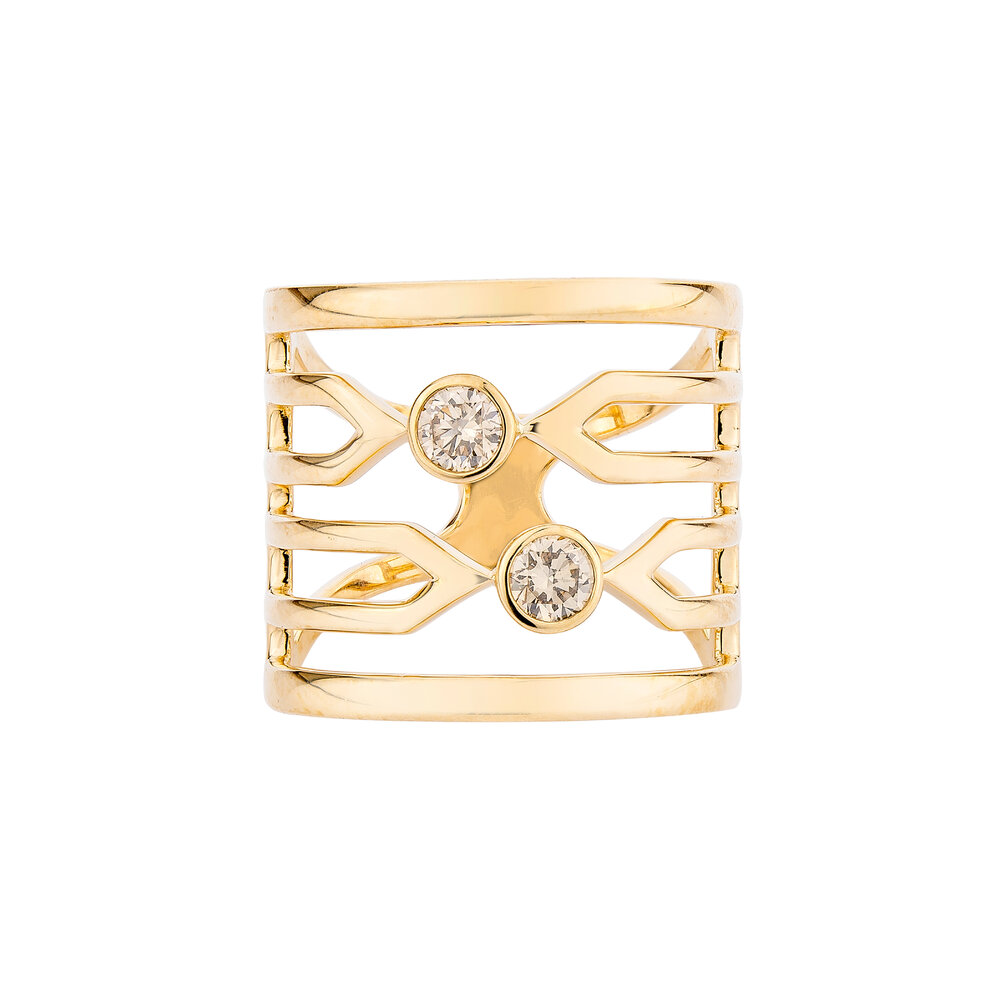 Etho Maria - Rose Gold Brown Diamond Cocktail Ring