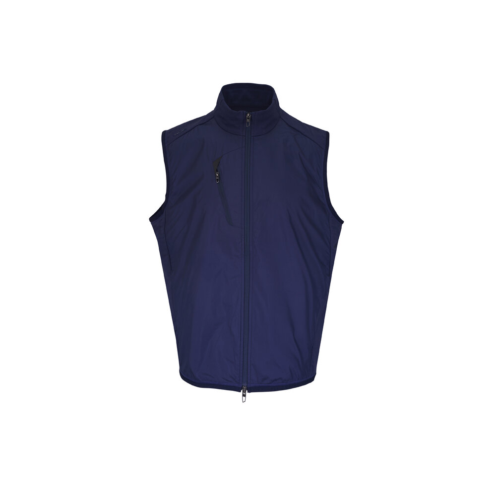 RLX Ralph Lauren - Navy Blue Tech Terry Vest | Mitchell Stores