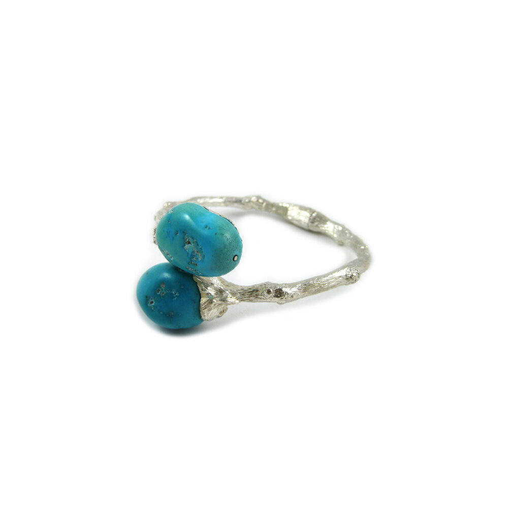 K. Brunini Jewels - Large Turquoise Twig Bypass Bracelet
