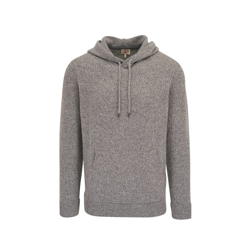 Faherty Brand - Gray Wool & Cashmere Hoodie | Mitchell Stores