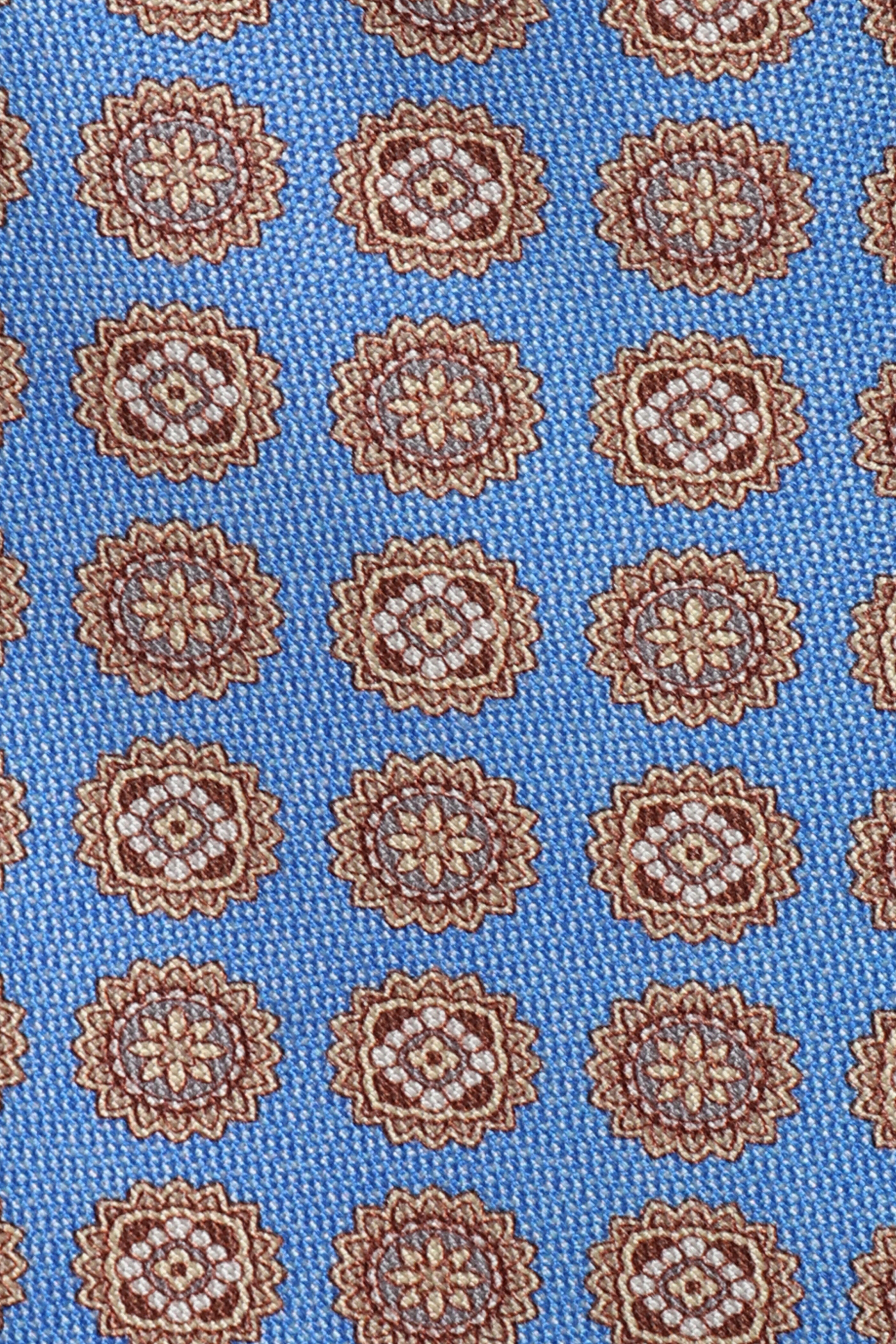 Geoff Nicholson - Light Blue & Beige Medallion Necktie