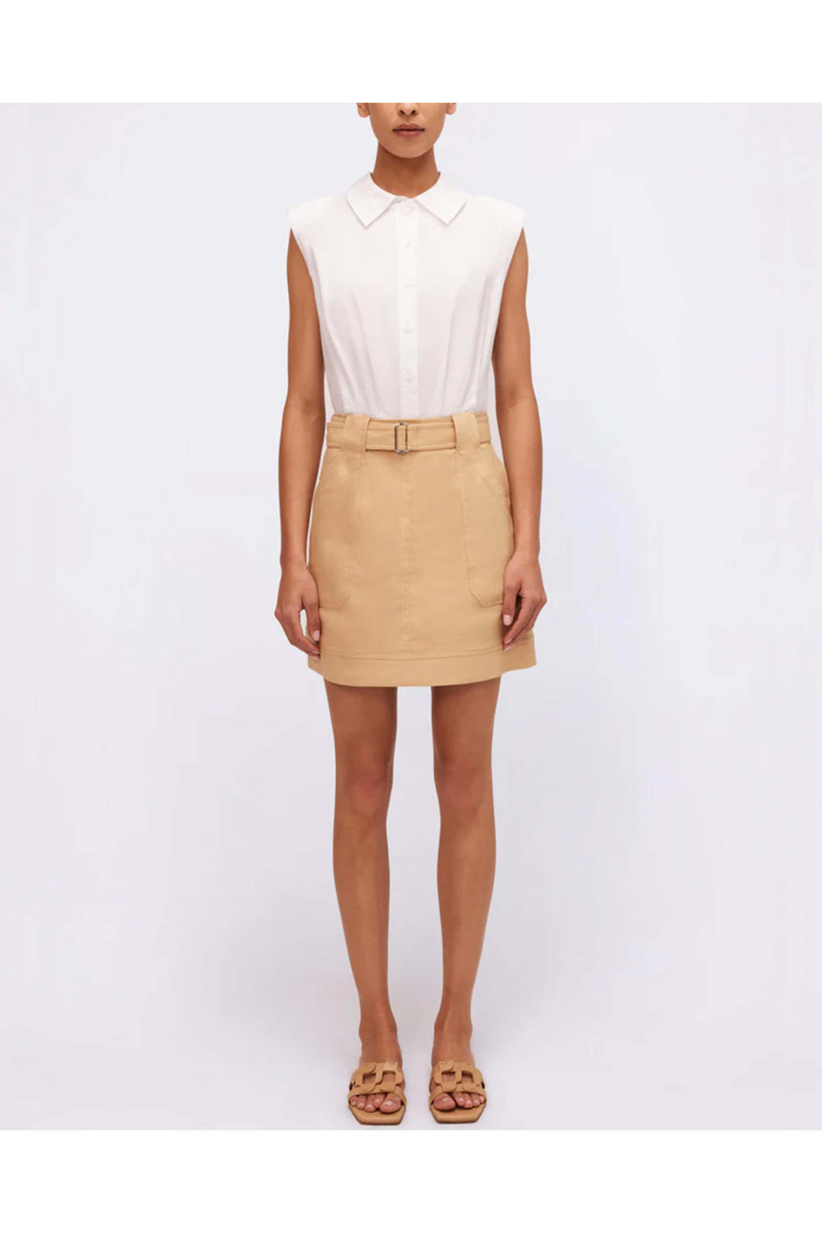 Simkhai - Natural Sleeveless Jensen Utility Mini Dress