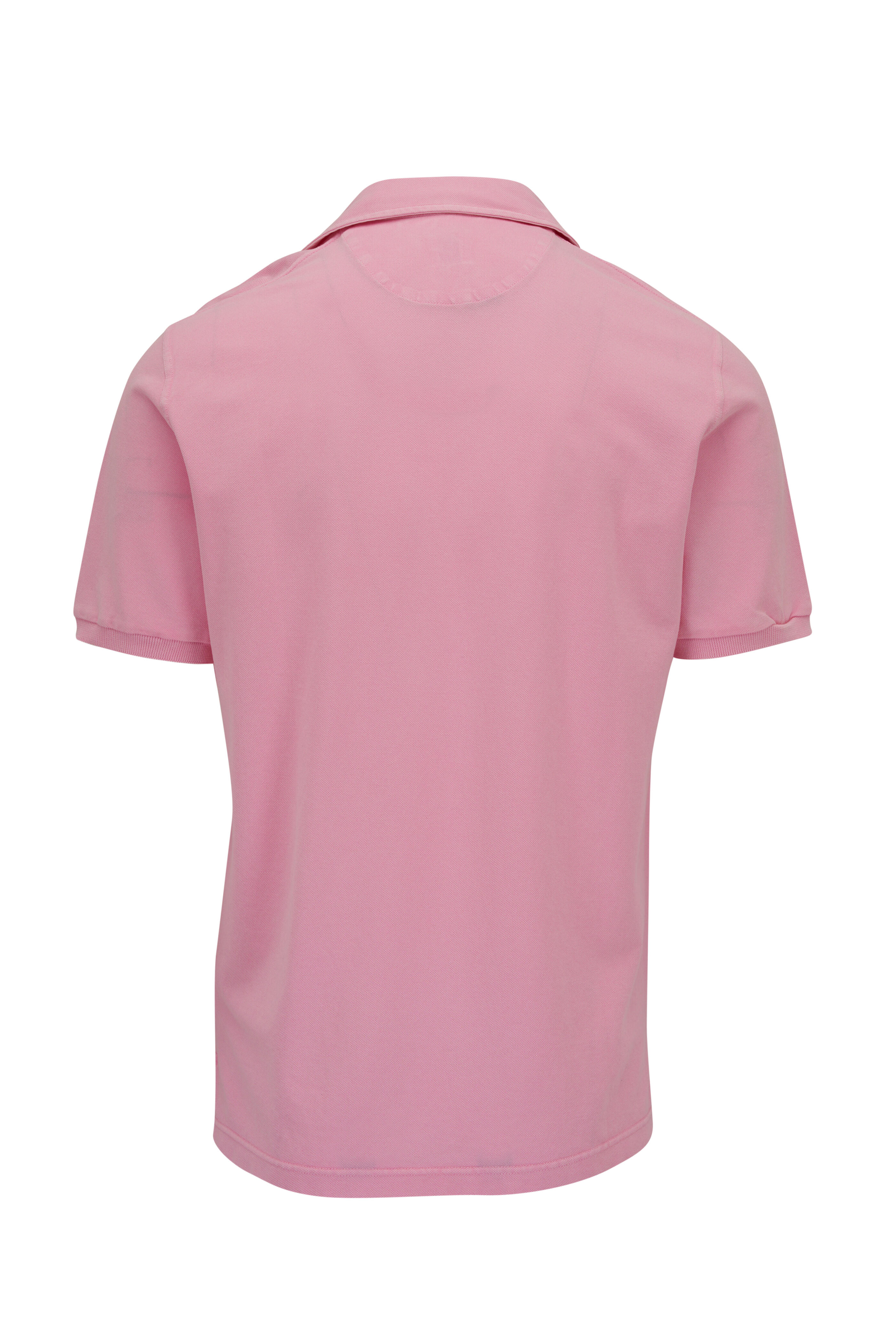 Fedeli - Frosted Pink Cotton Piqué Polo | Mitchell Stores