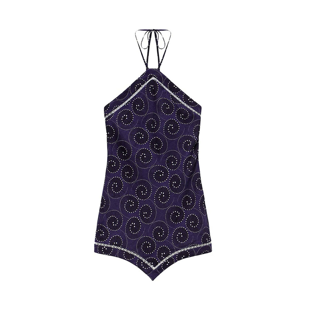 Staud - Navy Whirlpool Megan Dress | Mitchell Stores