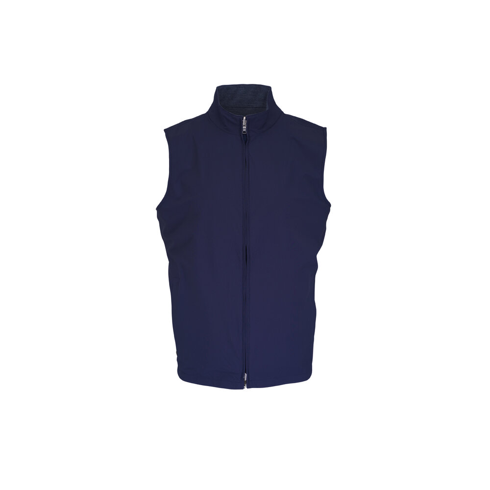 Peter Millar - Ryder Reversible Navy Blue Vest | Mitchell Stores