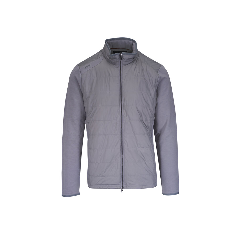 RLX Ralph Lauren - Gray Hybrid Mockneck Jacket | Mitchell Stores