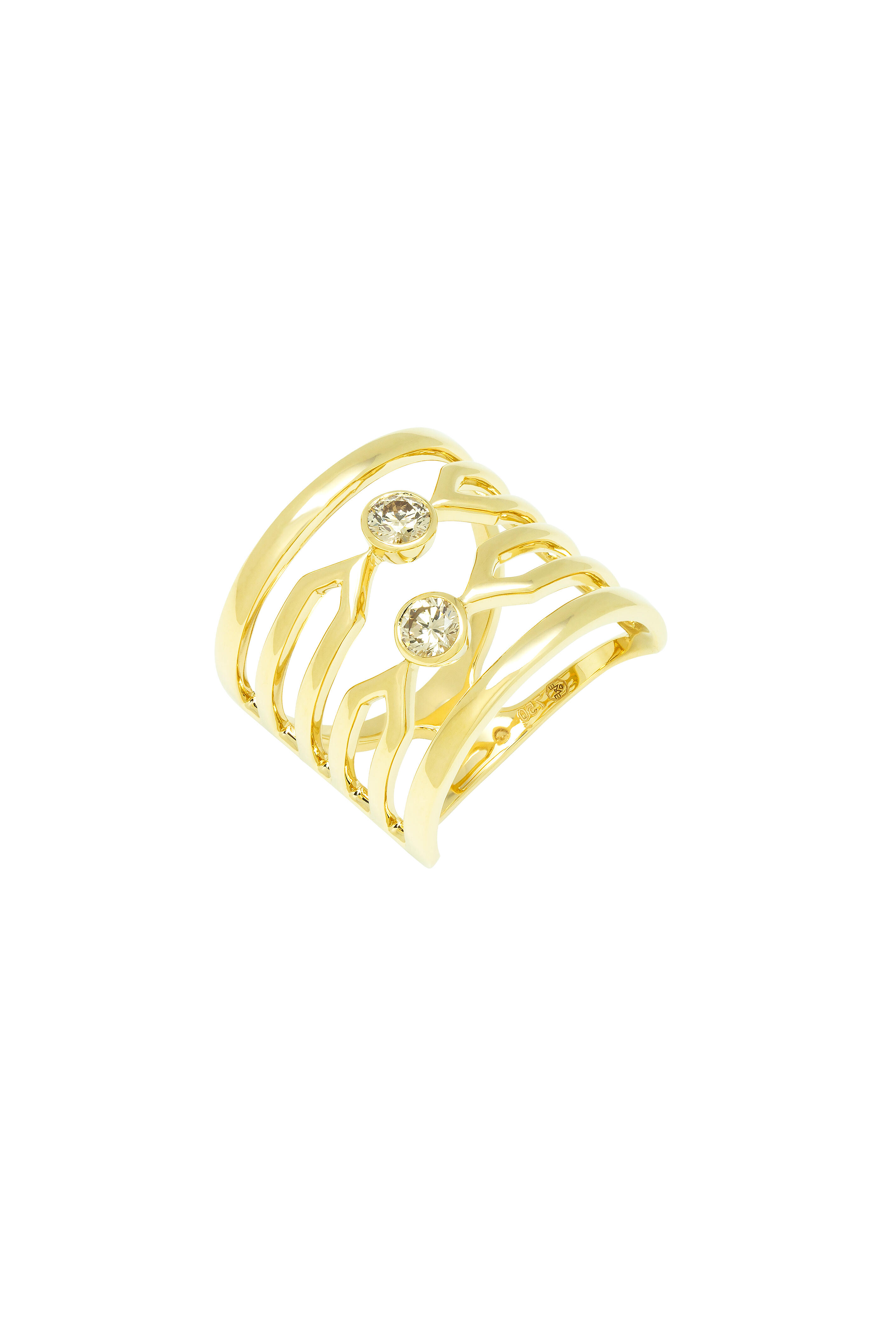 Etho Maria - Yellow Gold Brown Diamond Cocktail Ring