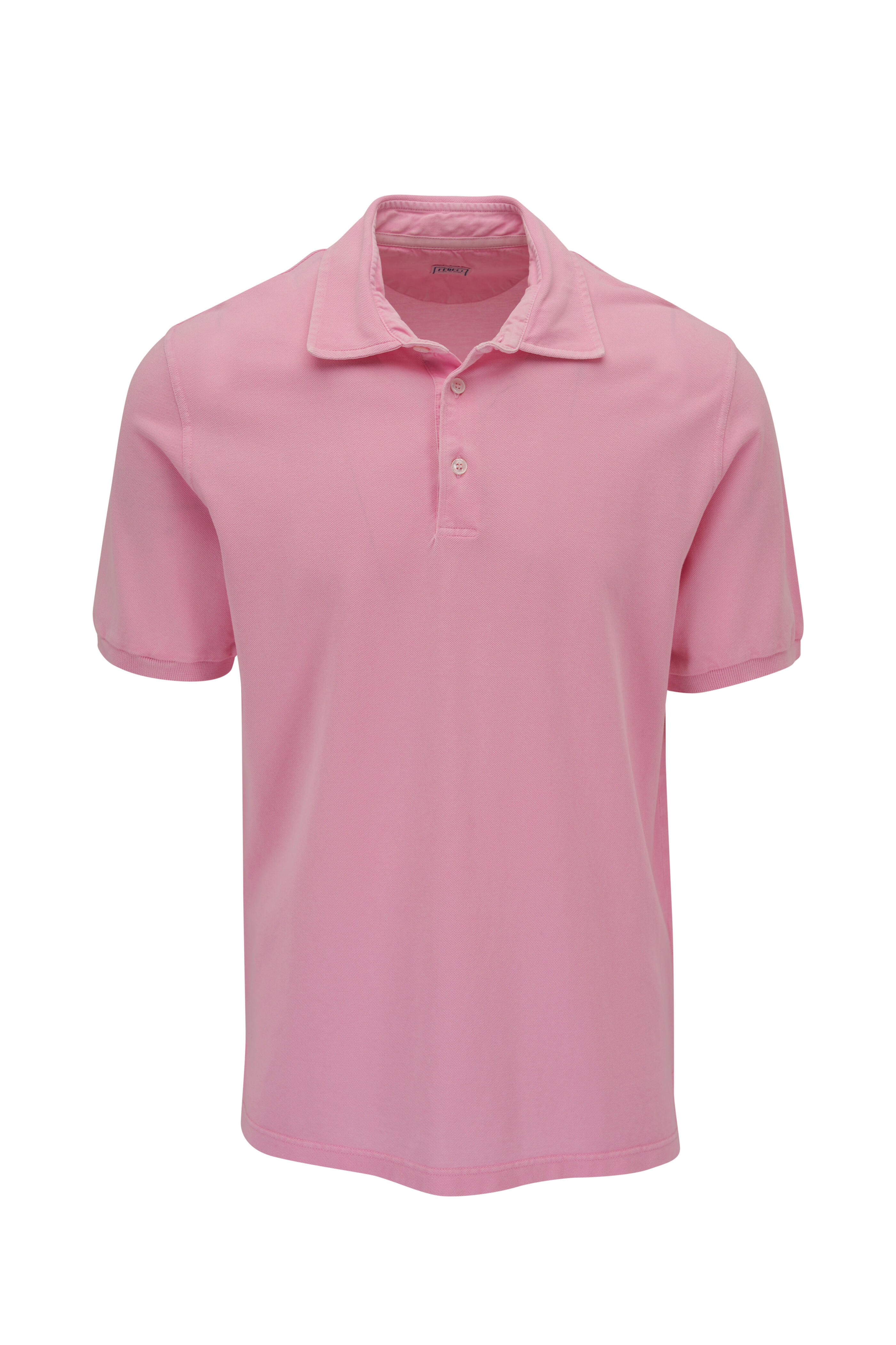 Fedeli - Frosted Pink Cotton Piqué Polo | Mitchell Stores