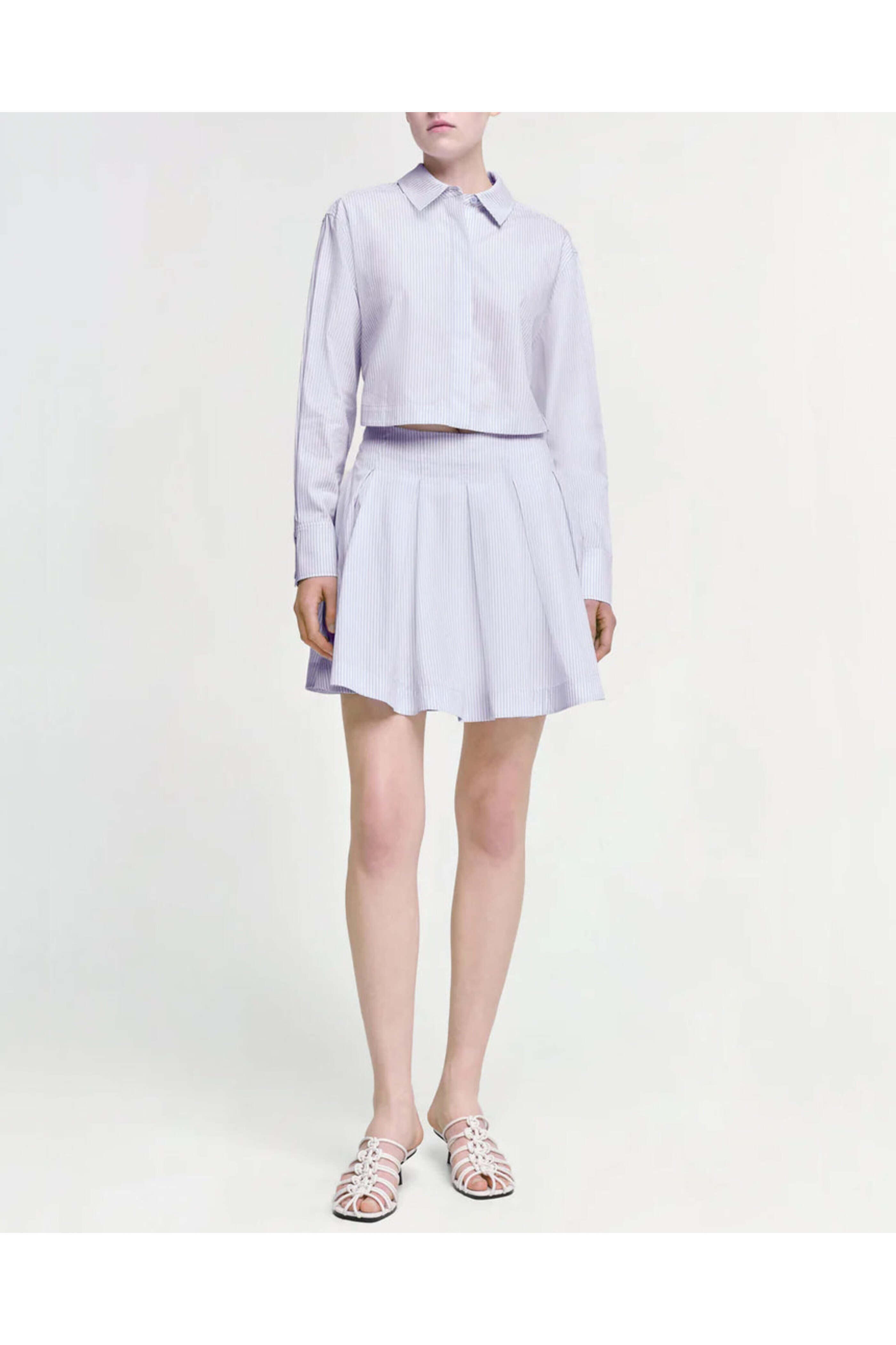 Simkhai - French Blue Stripe Pleated Callas Mini Dress