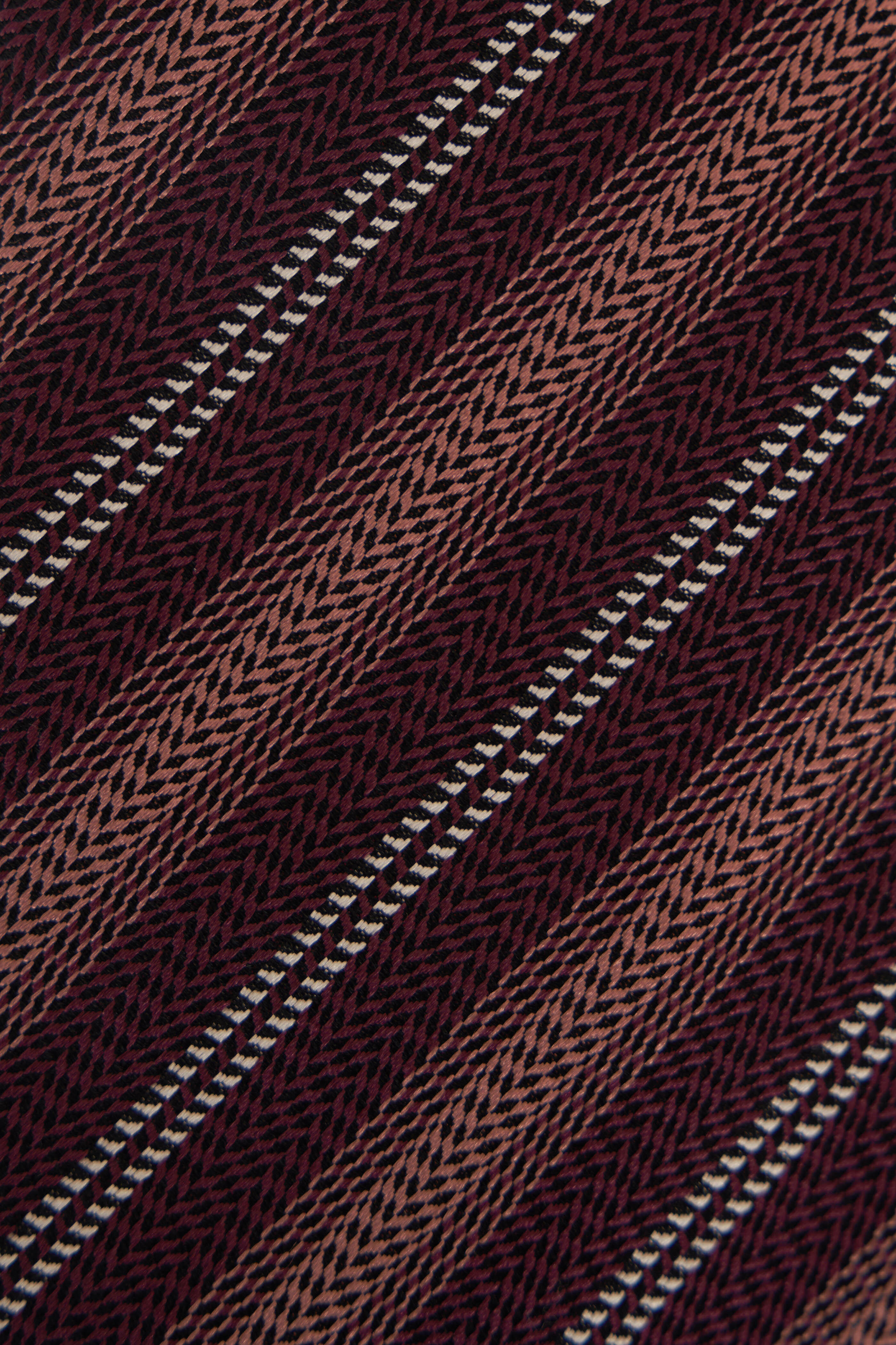 Brioni - Maroon & Rust Silk Jacquard Necktie | Mitchell Stores