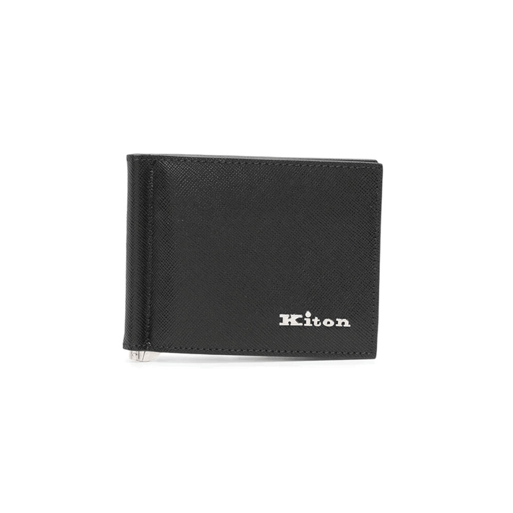 Kiton - Black Bifold Wallet with Moneyclip | Mitchell Stores