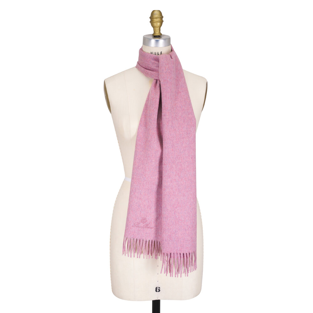 Loro Piana - Grande Unita Purple Chips Mélange Scarf Loro Piana - Grande Unita Purple Chips Mélange Scarf
