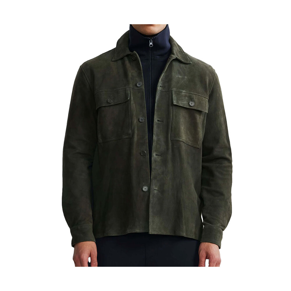 Nn07 - Army Silas Suede Overshirt | Mitchell Stores