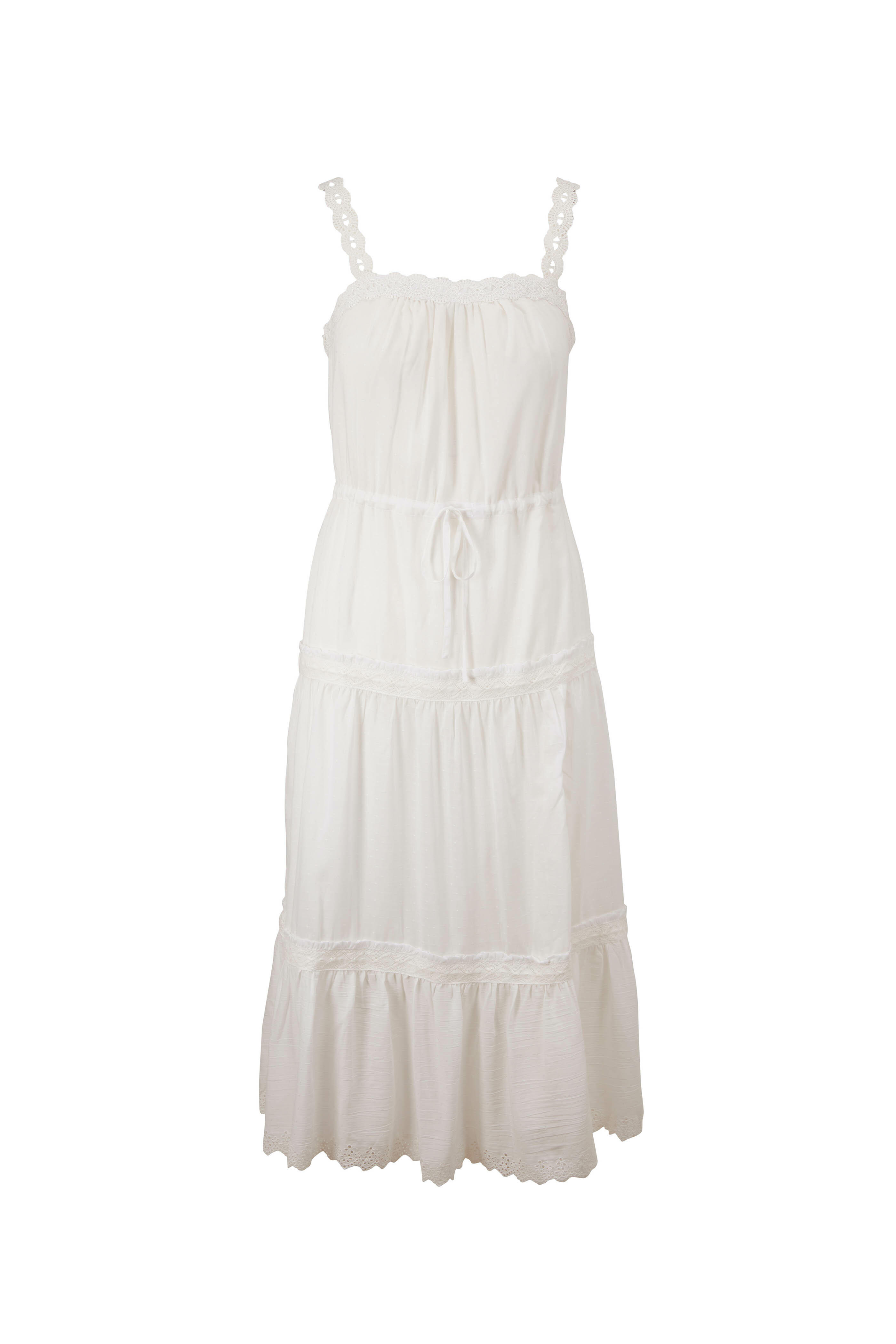 Paige - Amity White Embroidered Midi Dress | Mitchell Stores