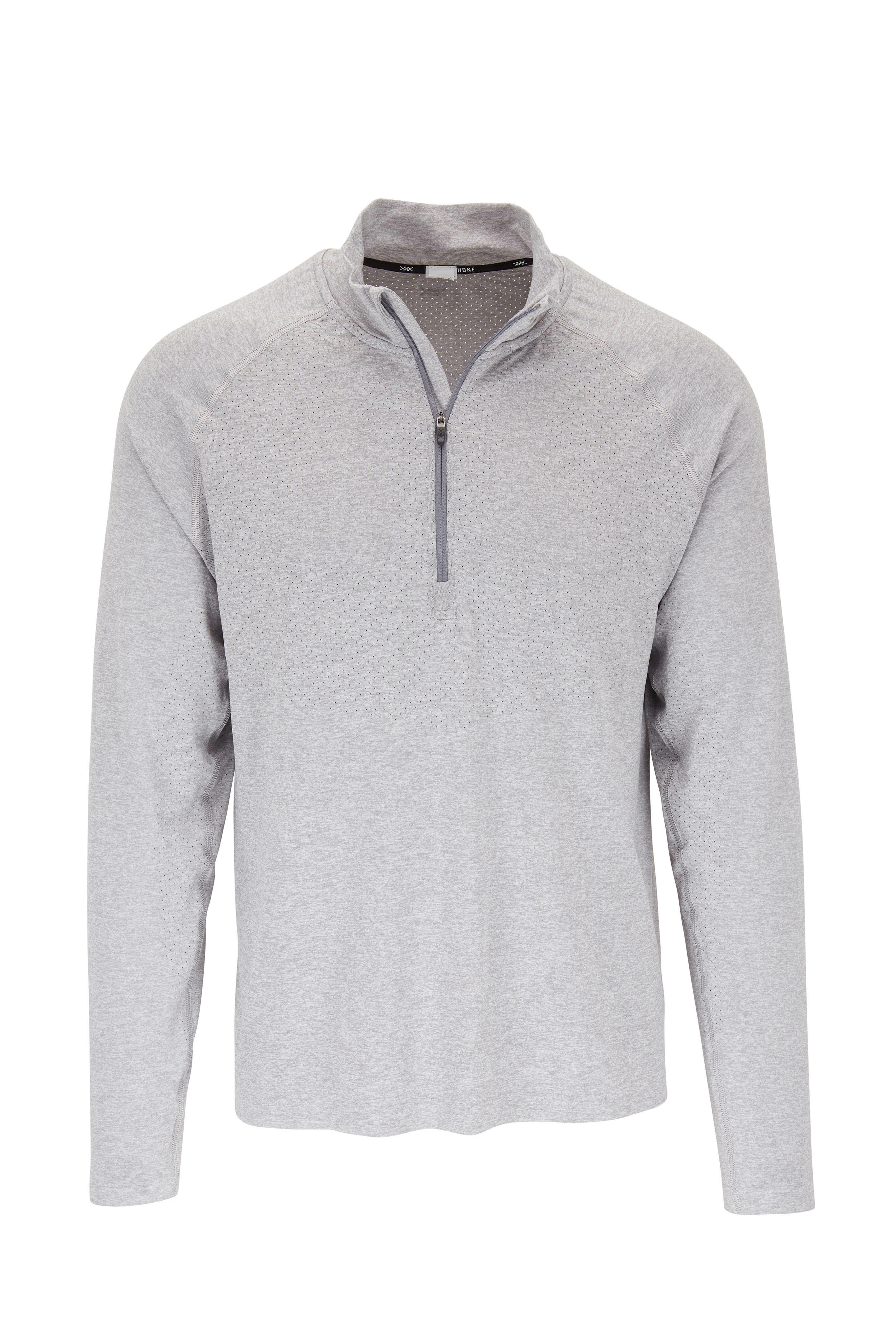 Rhone Apparel - Versatility Gray Seamless Quarter-Zip Pullover