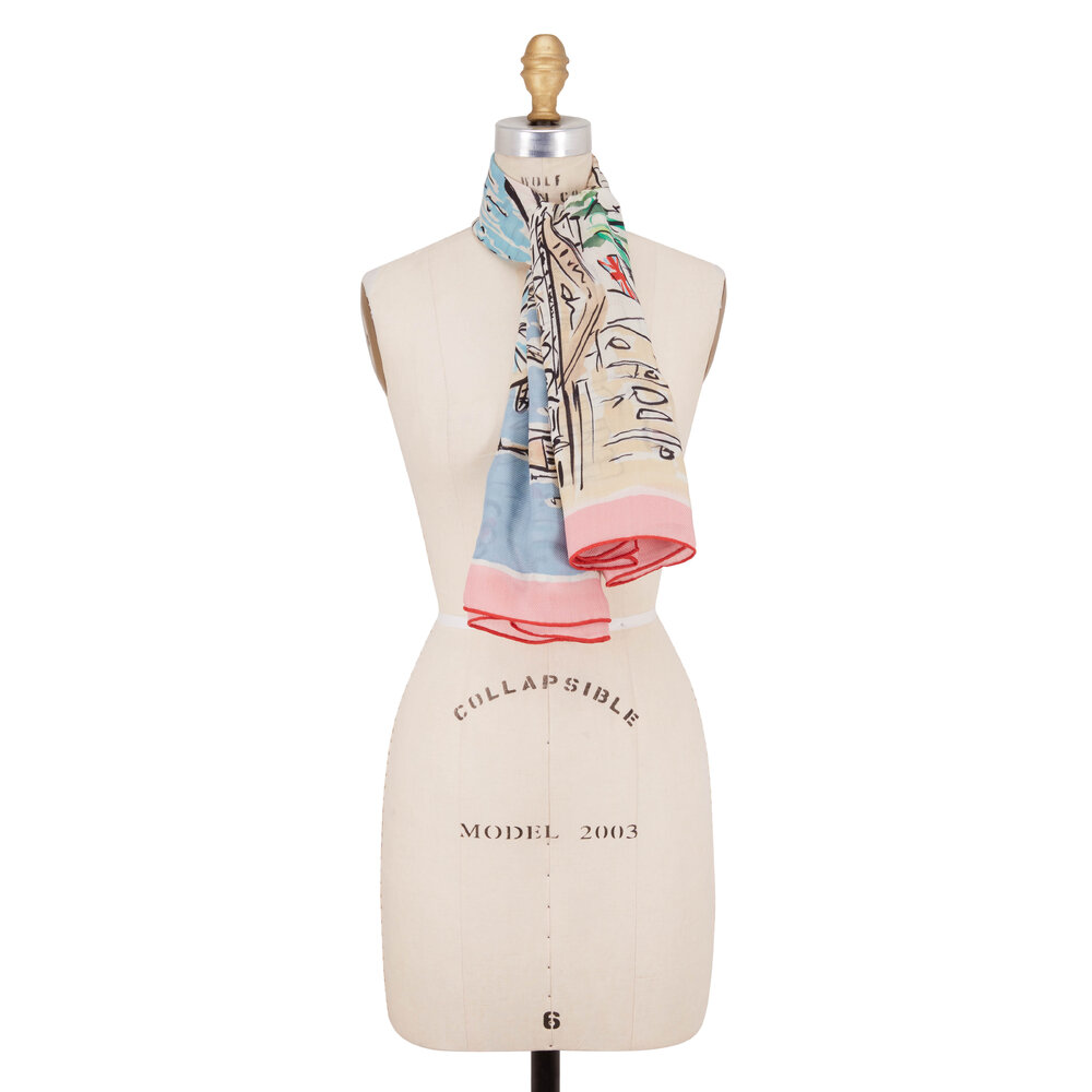 Loro Piana - Maxi Carre "The Square Mile London" Scene Scarf