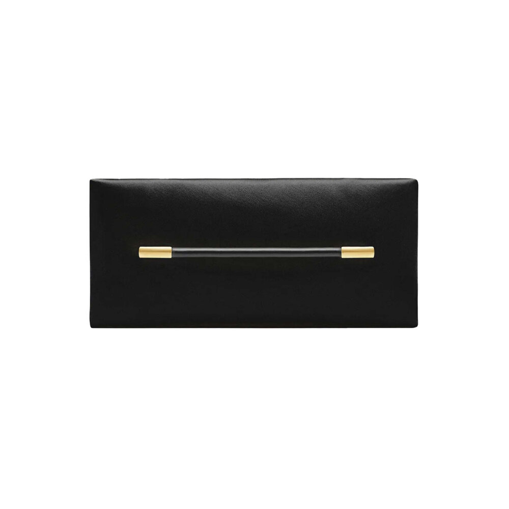 Tom Ford - Ava Satin Clutch in Black | Mitchell Stores
