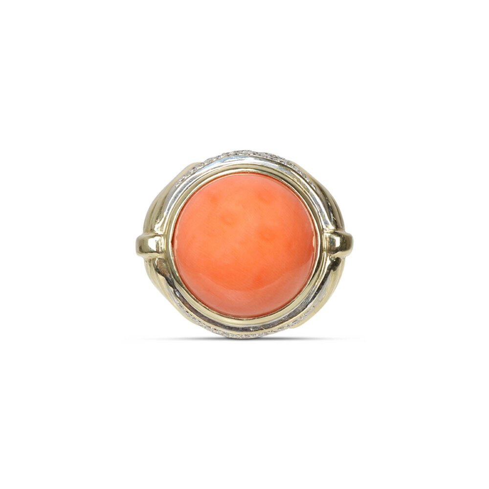 Excalibur - Coral and Diamond Ring | Mitchell Stores