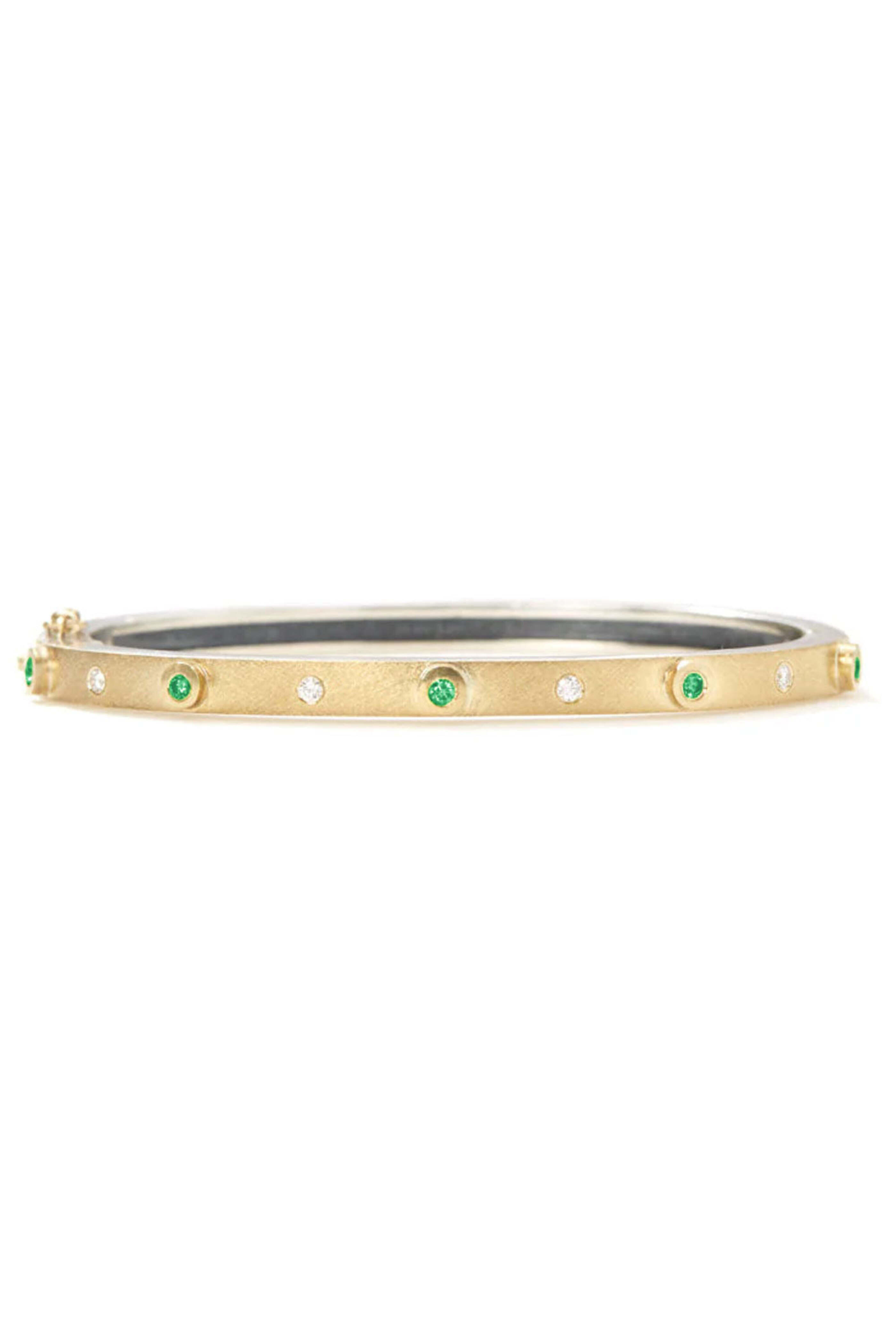 Rene Escobar - Diamond and Emerald Junia Bracelet