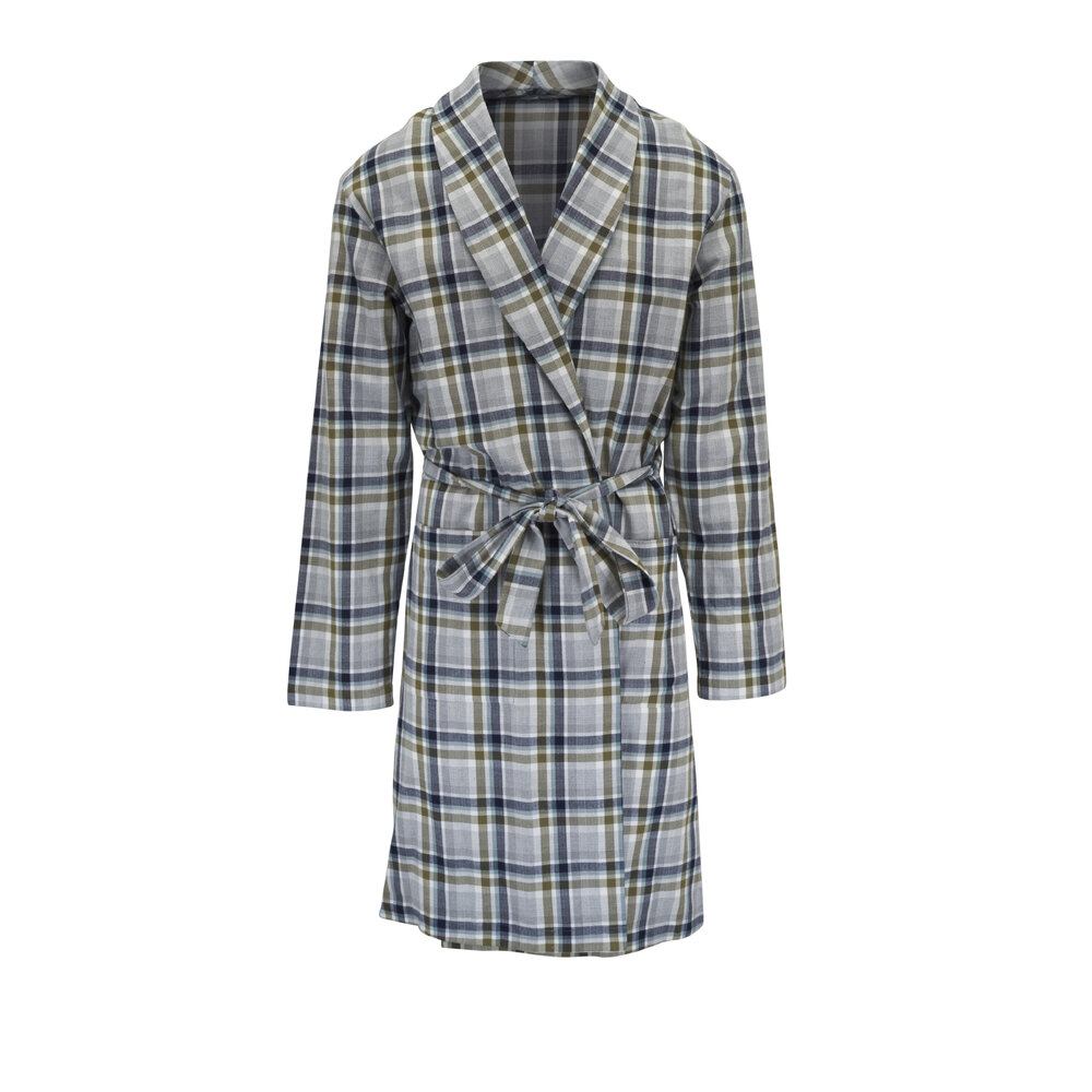Hanro - Cozy Comfort Wintry Checkered Flannel Robe