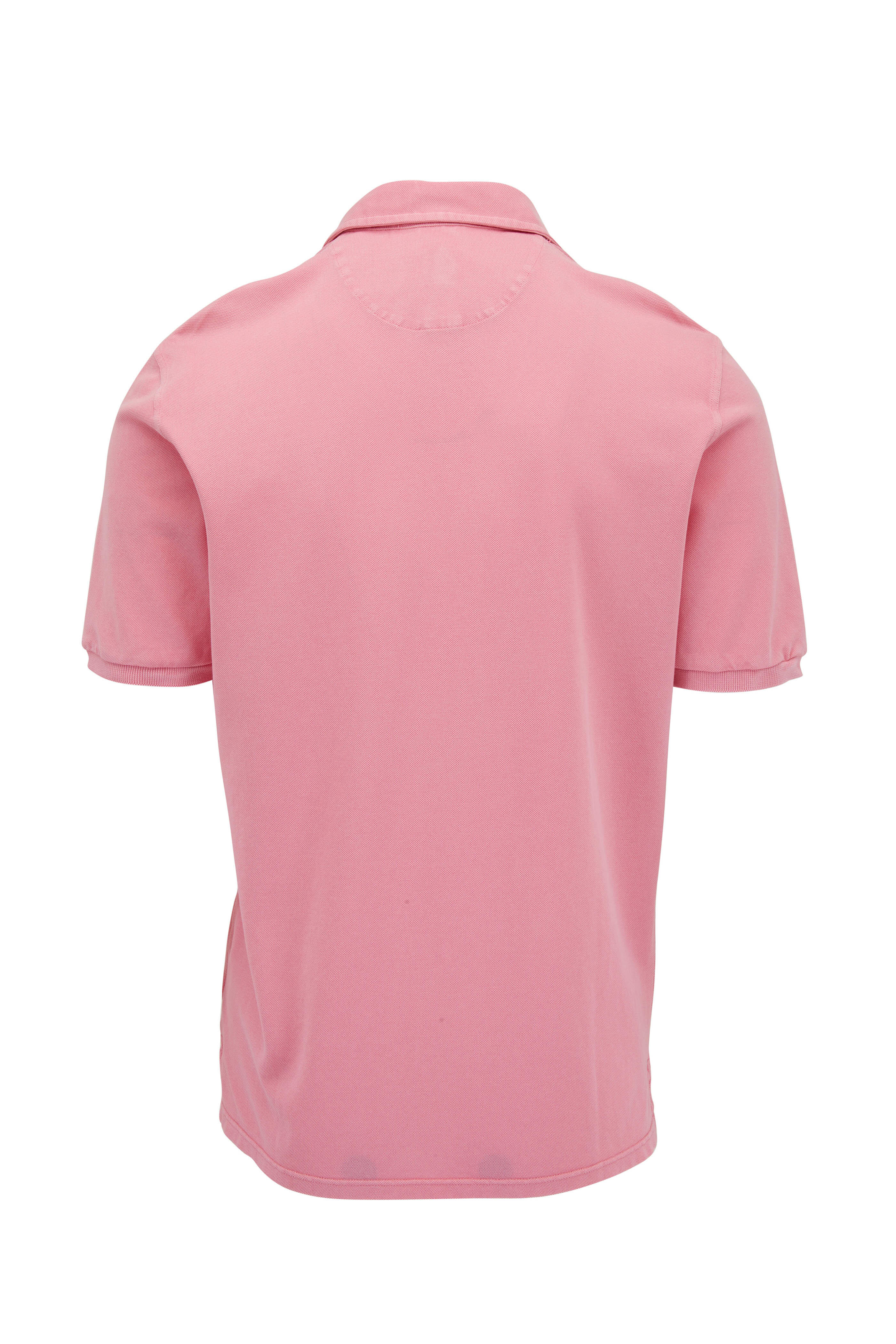 Fedeli - Frosted Pink Piqué Short Sleeve Polo | Mitchell Stores