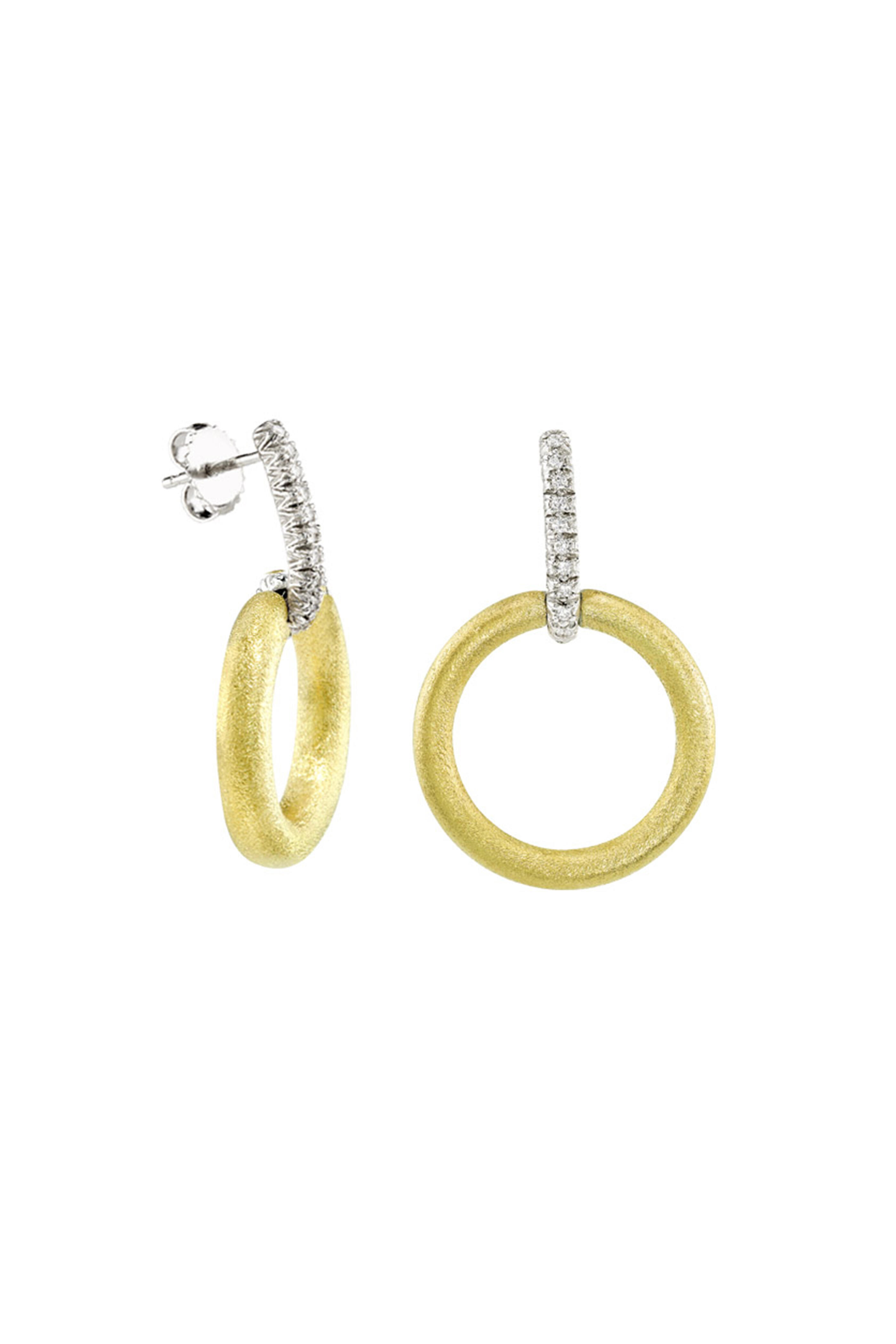 Aaron Henry - 18k Gold Diamond Bar Large Hoop | Mitchell Stores