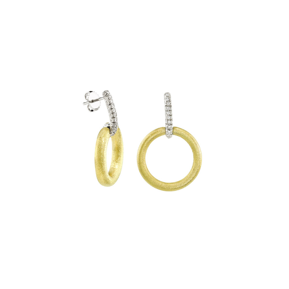 Aaron Henry - 18k Gold Diamond Bar Large Hoop | Mitchell Stores