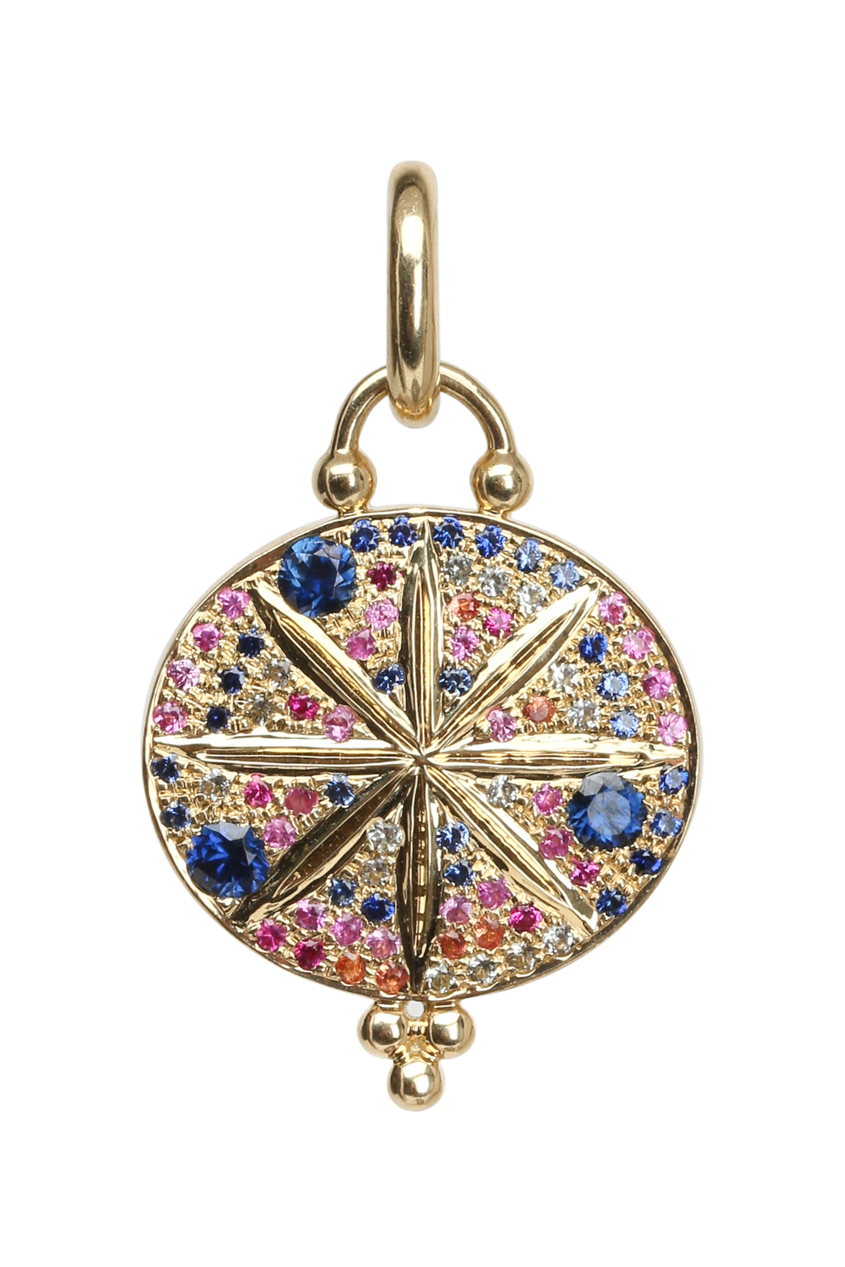 Temple St. Clair - 18K Gold Mixed Pavé Sapphire Sorcerer Pendant