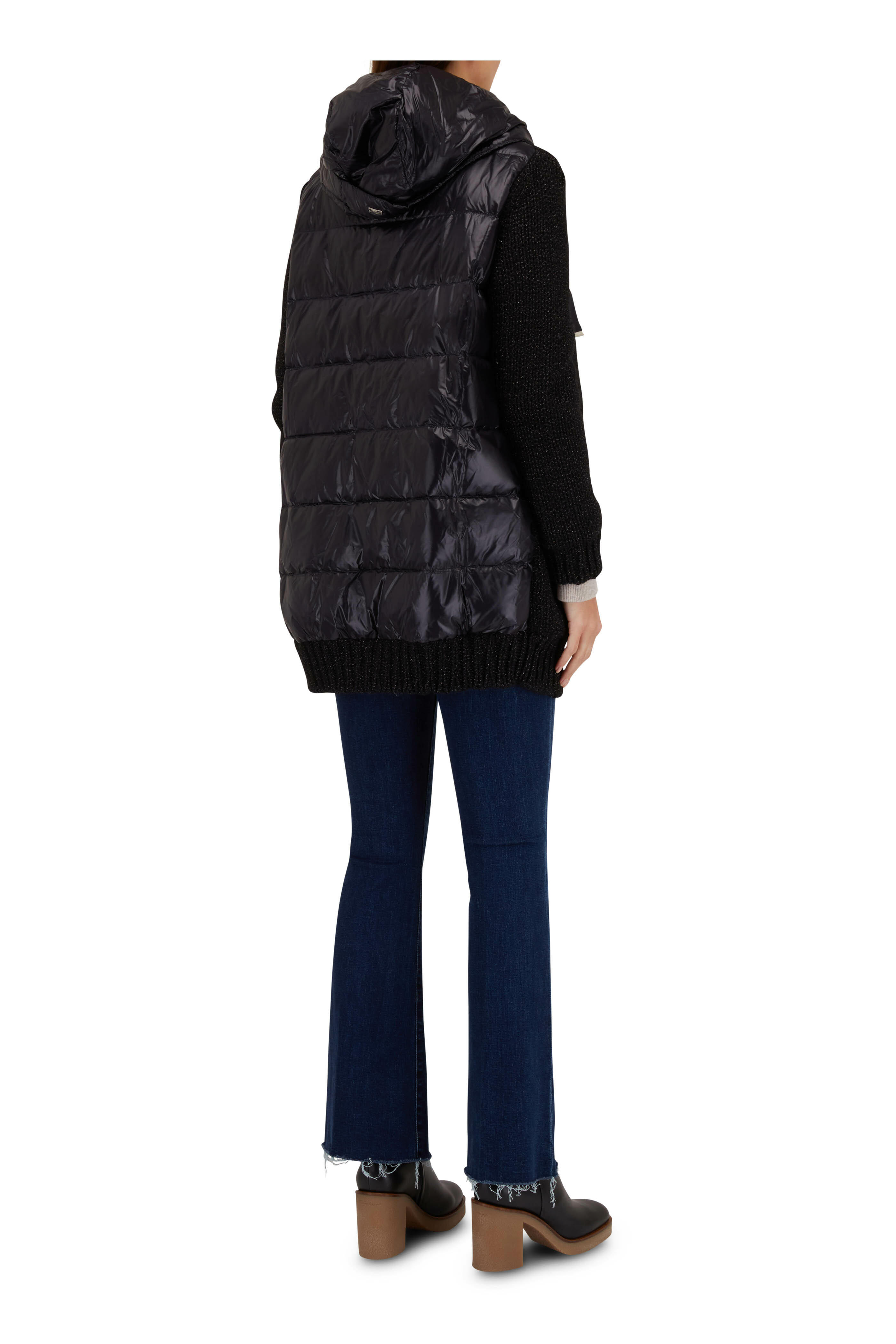 Kinross - Agate & Silver Tipped Rib Half-Zip Sweater