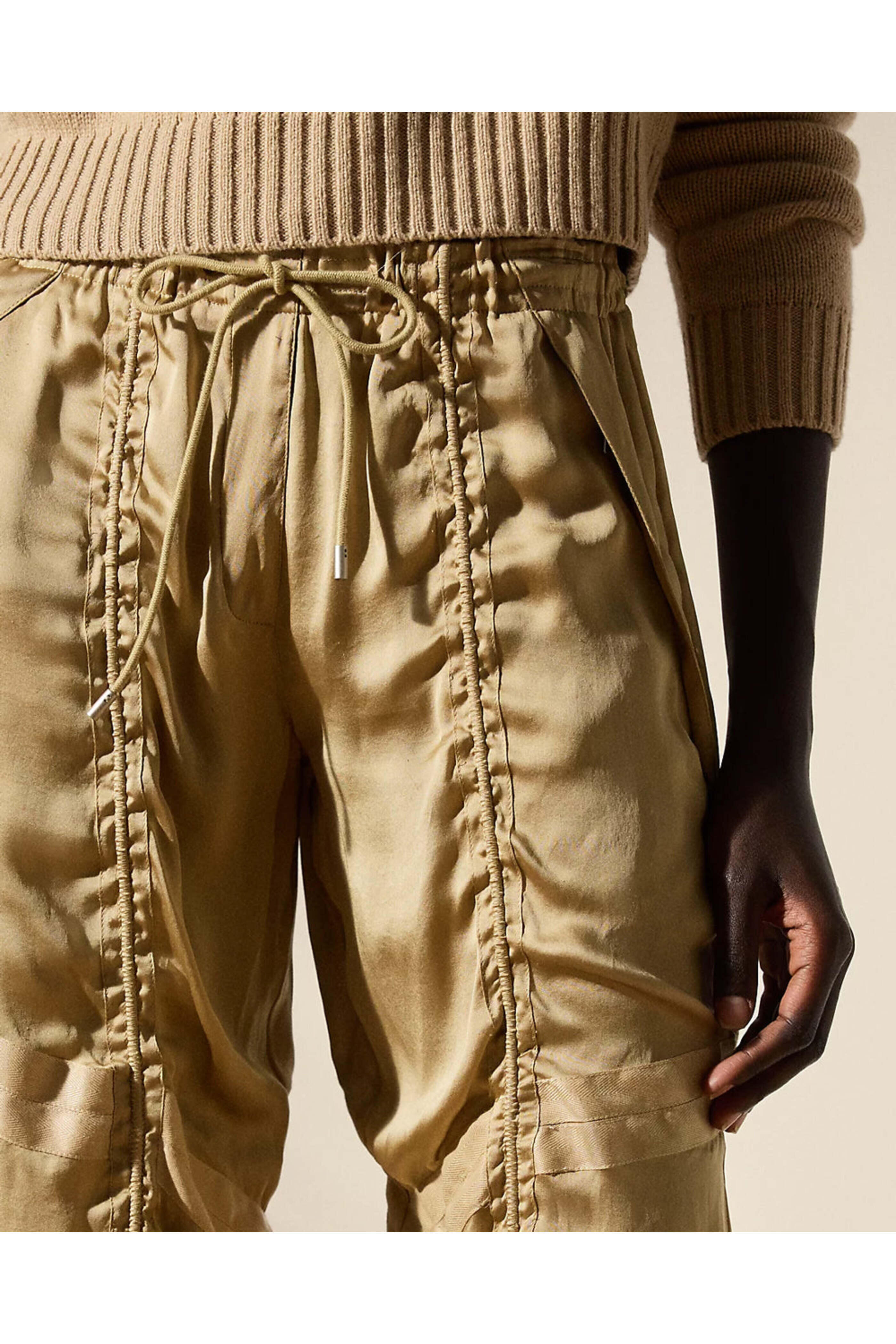 Ralph Lauren - Lux Tan Charmeuse Killian Pant | Mitchell Stores