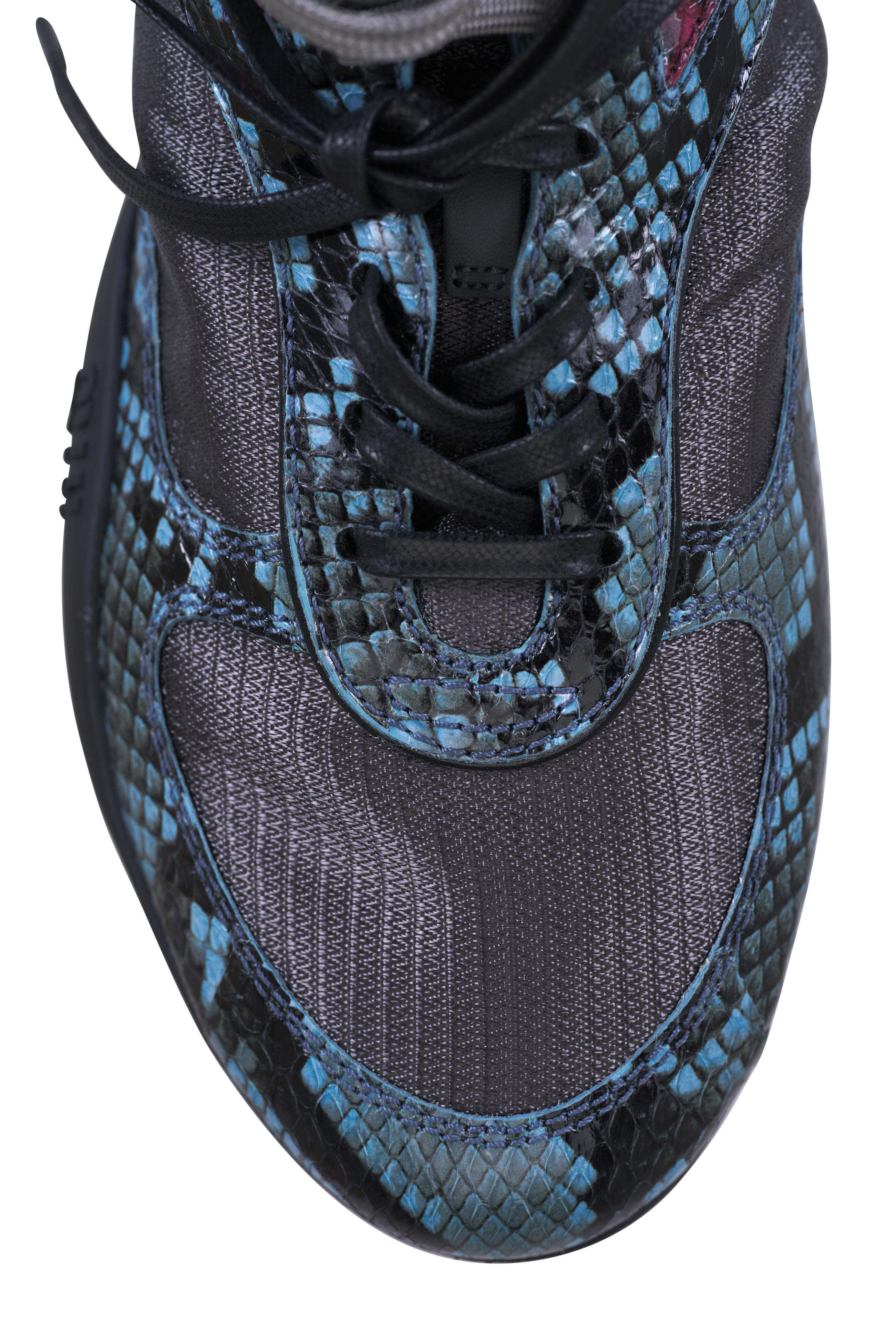 Miu Miu - Gymnasium Blue & Burgundy Sneaker | Mitchell Stores